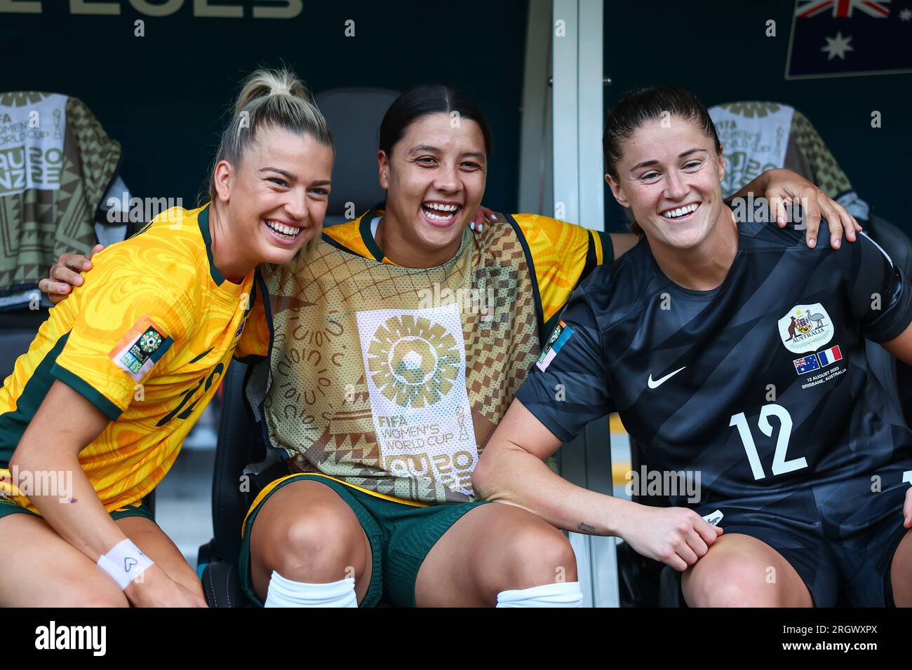 Sam Kerr #20 of Australia on the bench ahead of the FIFA Women's World ...