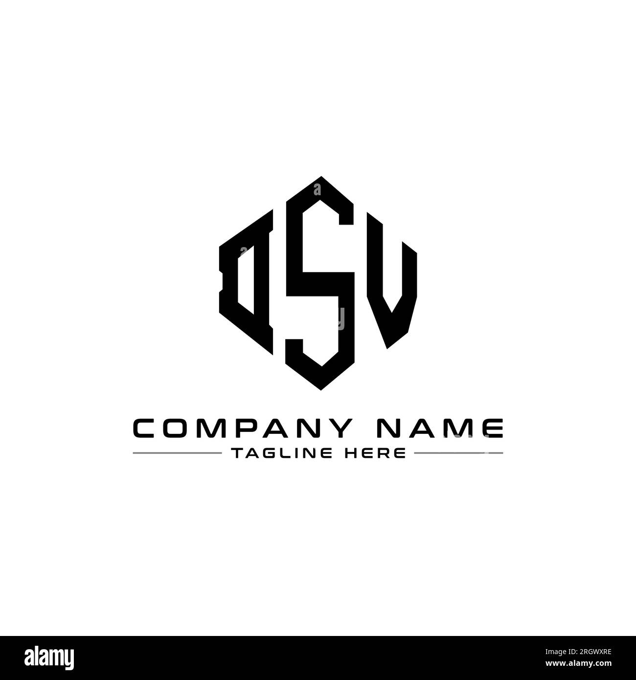 DSV letter logo design with polygon shape. DSV polygon and cube shape ...