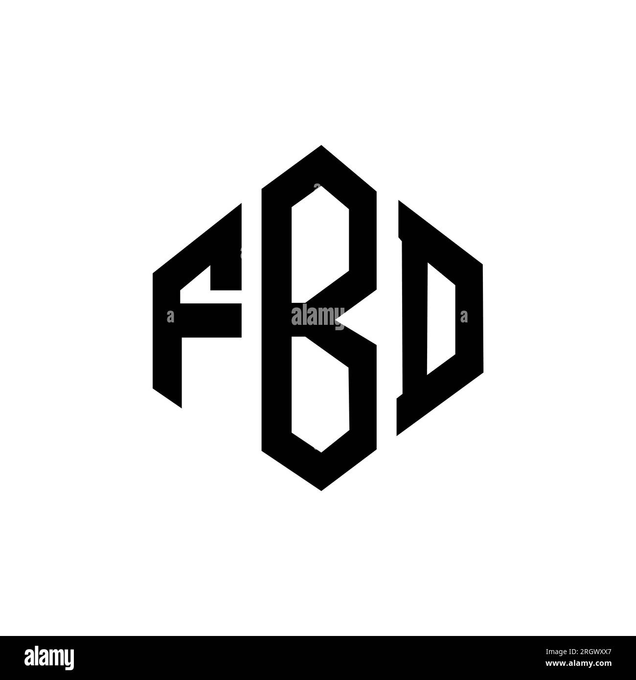 FBD letter logo design with polygon shape. FBD polygon and cube shape ...