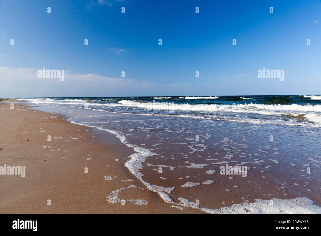 the undulating surface of the sea during a strong wind, the summer ...