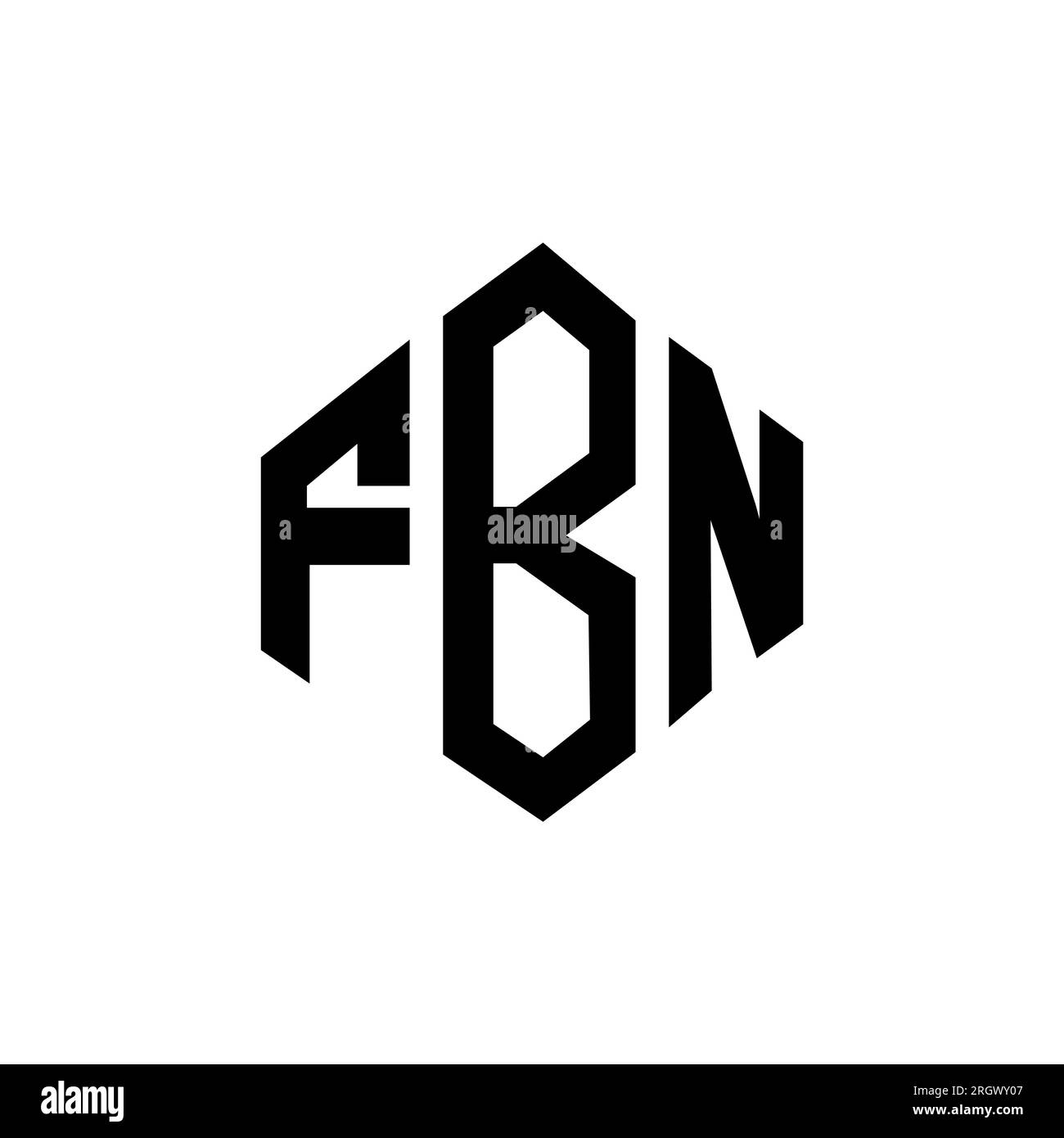 FBN letter logo design with polygon shape. FBN polygon and cube shape ...