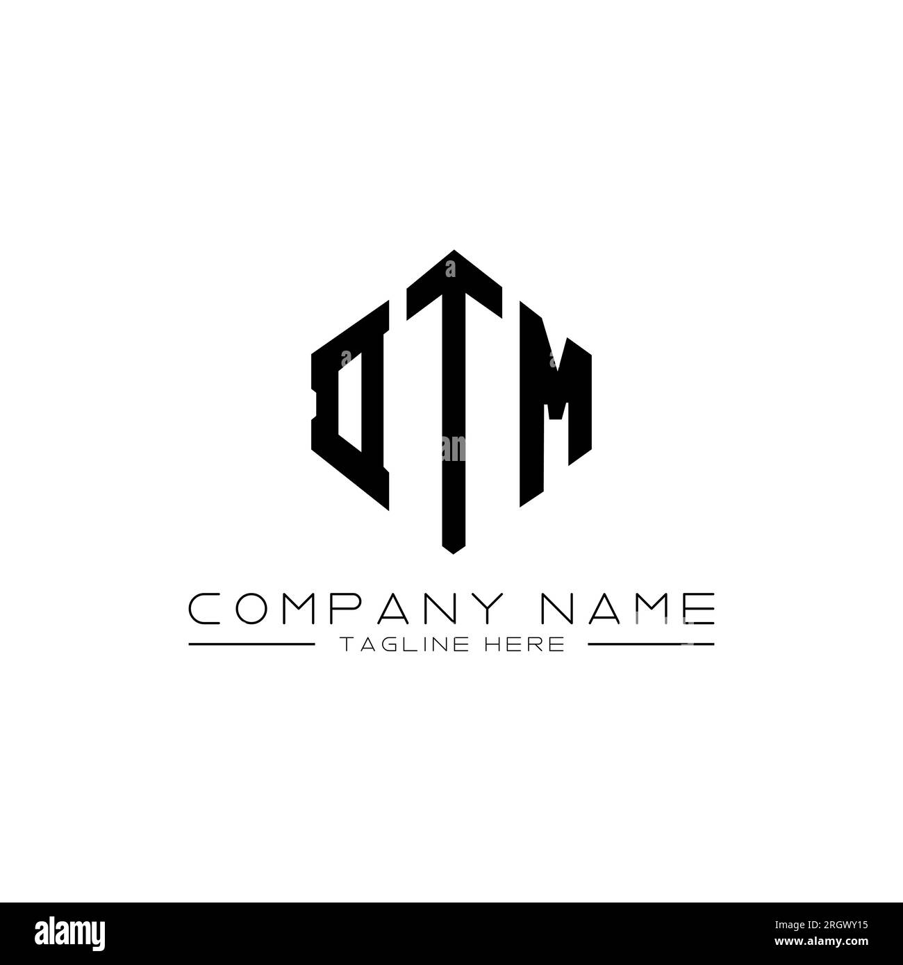 DTM letter logo design with polygon shape. DTM polygon and cube shape ...