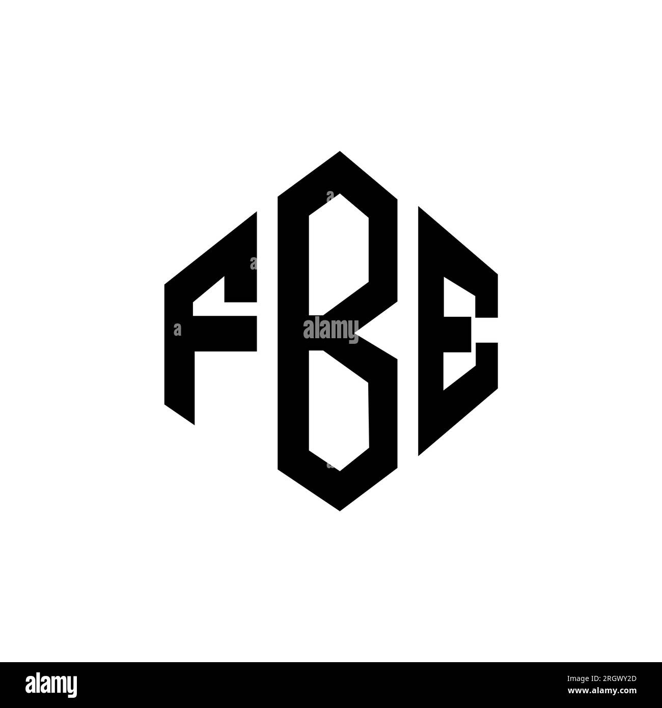 FBE letter logo design with polygon shape. FBE polygon and cube shape ...