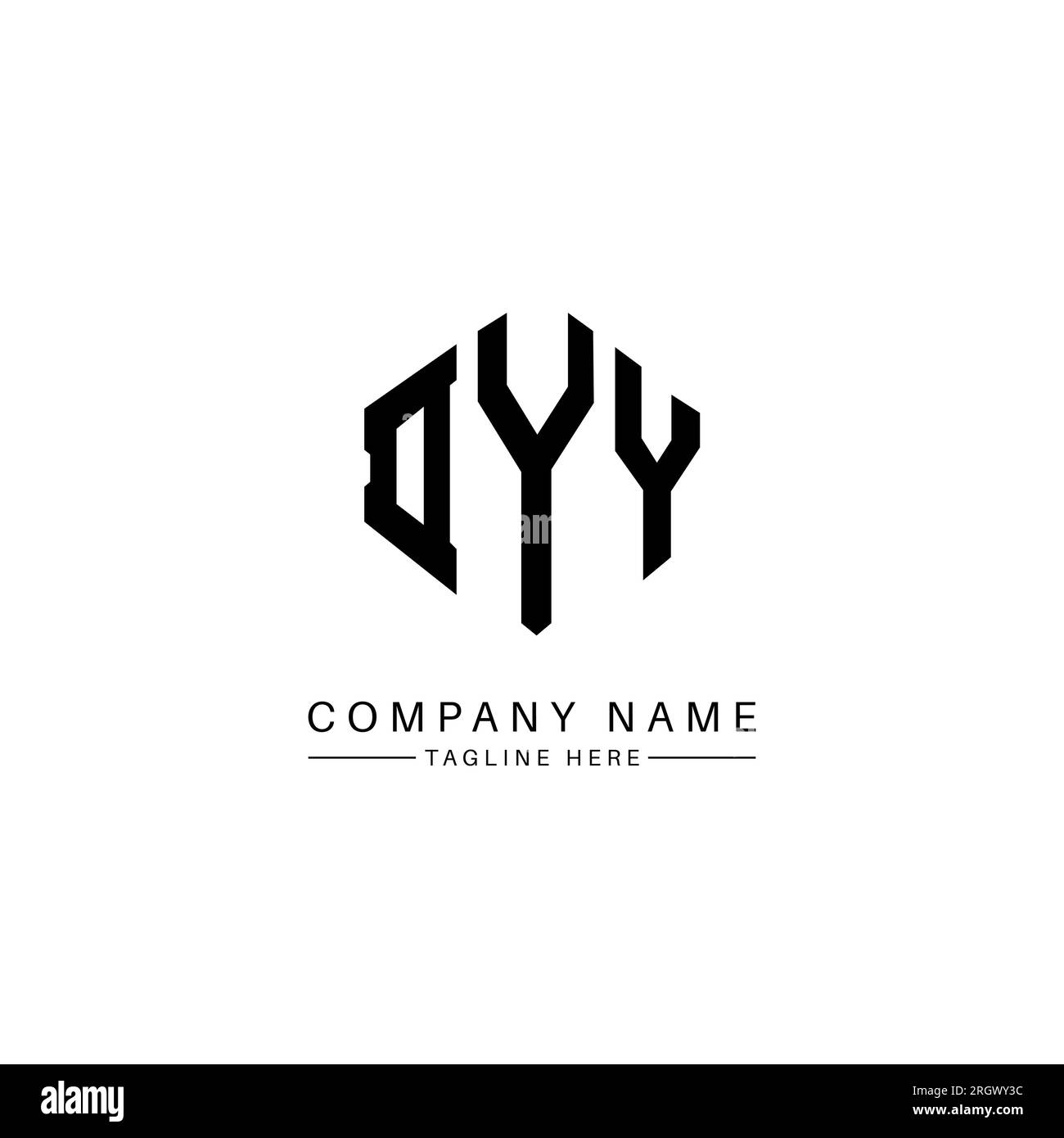 DYY letter logo design with polygon shape. DYY polygon and cube shape ...