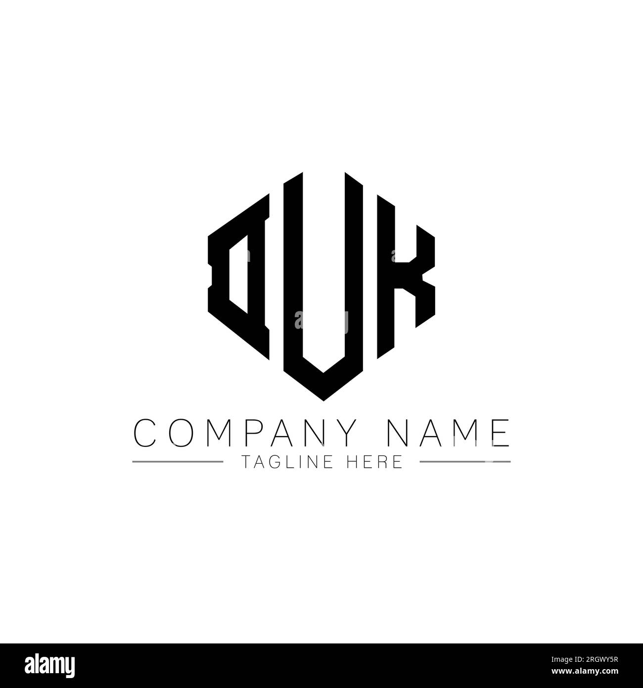 DUK letter logo design with polygon shape. DUK polygon and cube shape ...