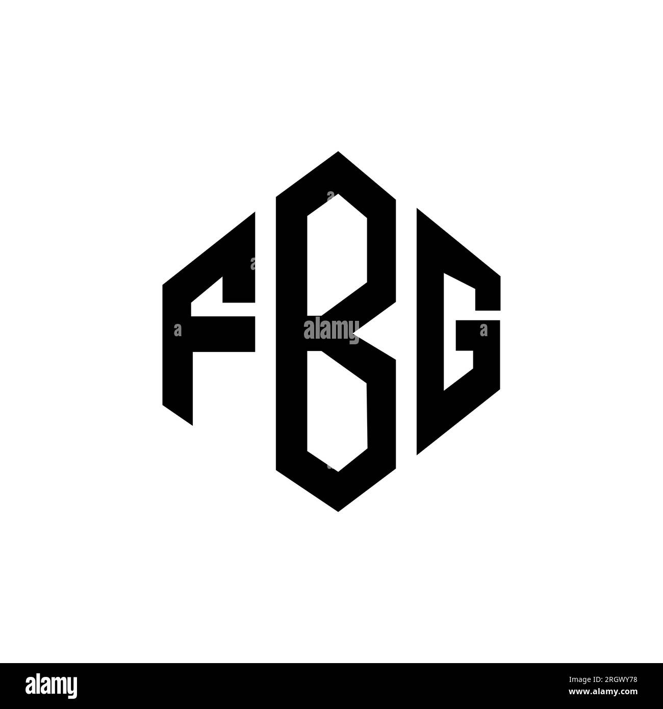 FBG letter logo design with polygon shape. FBG polygon and cube shape ...