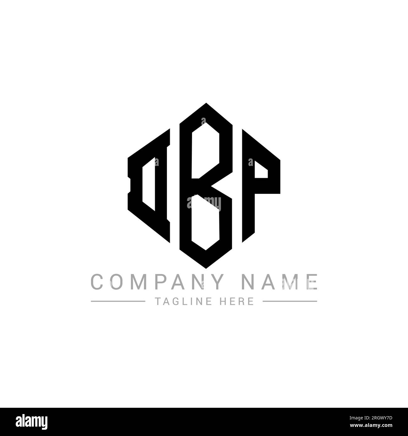 DBP letter logo design with polygon shape. DBP polygon and cube shape ...
