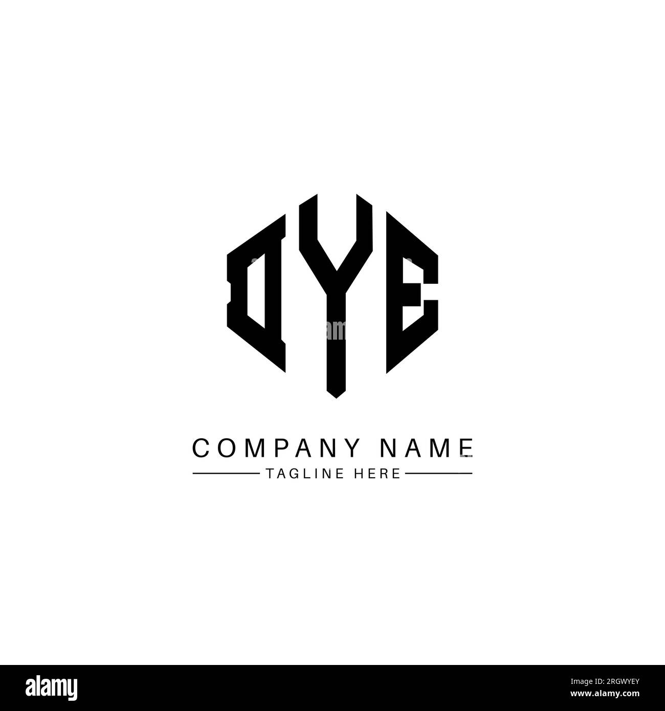 DYE letter logo design with polygon shape. DYE polygon and cube shape ...