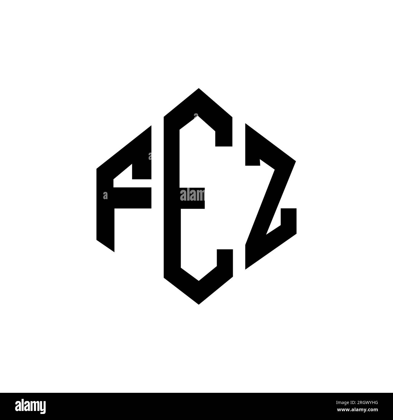 FEZ letter logo design with polygon shape. FEZ polygon and cube shape ...