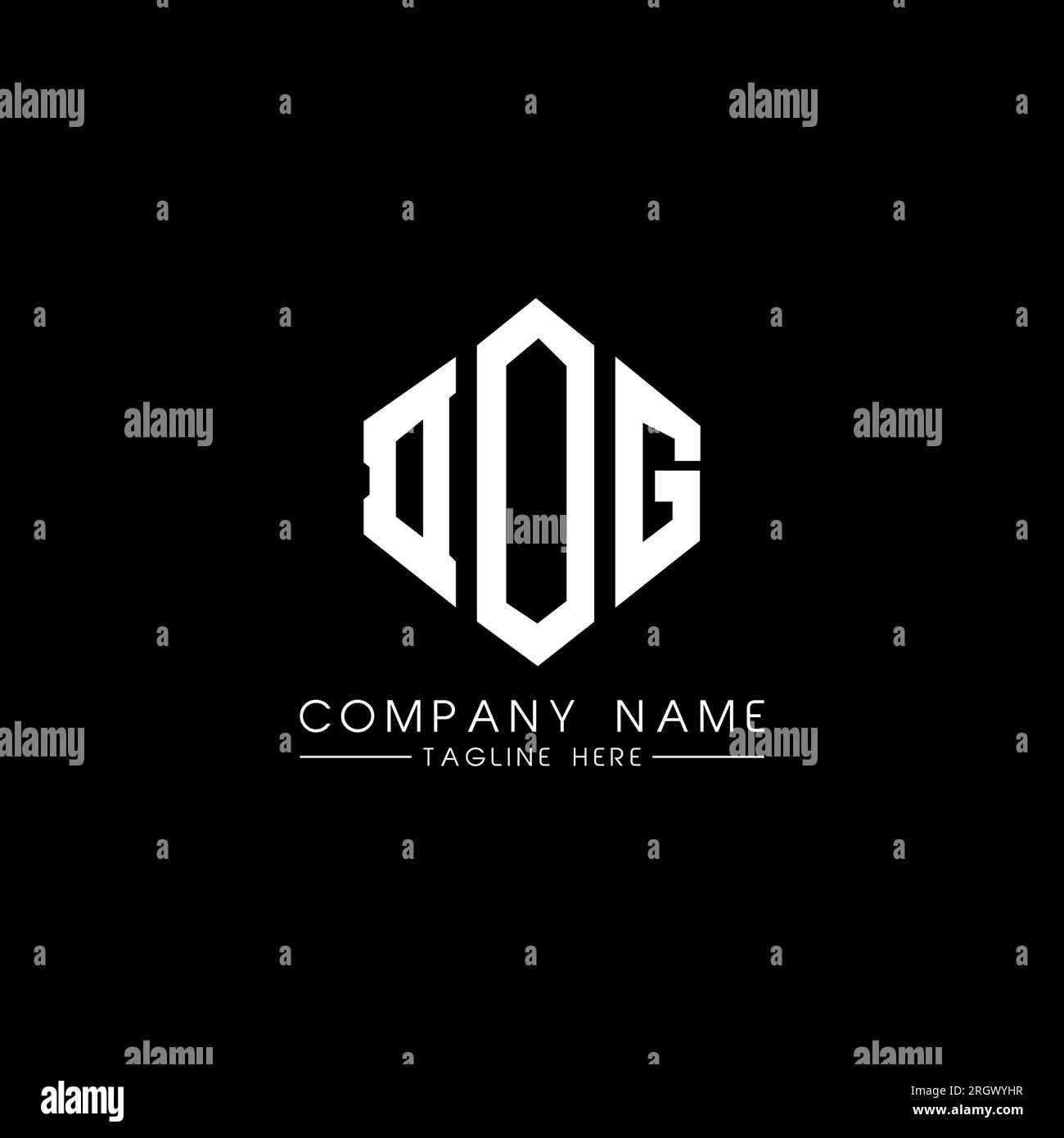 DOG letter logo design with polygon shape. DOG polygon and cube shape ...