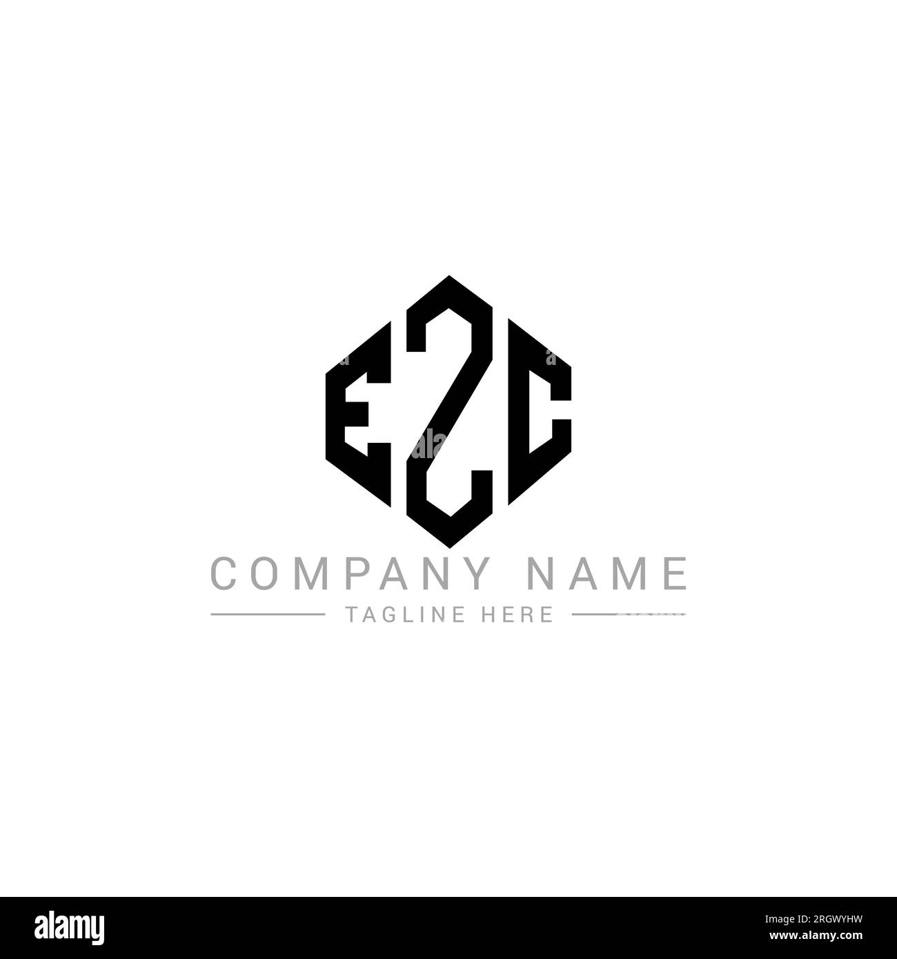EZC letter logo design with polygon shape. EZC polygon and cube shape ...