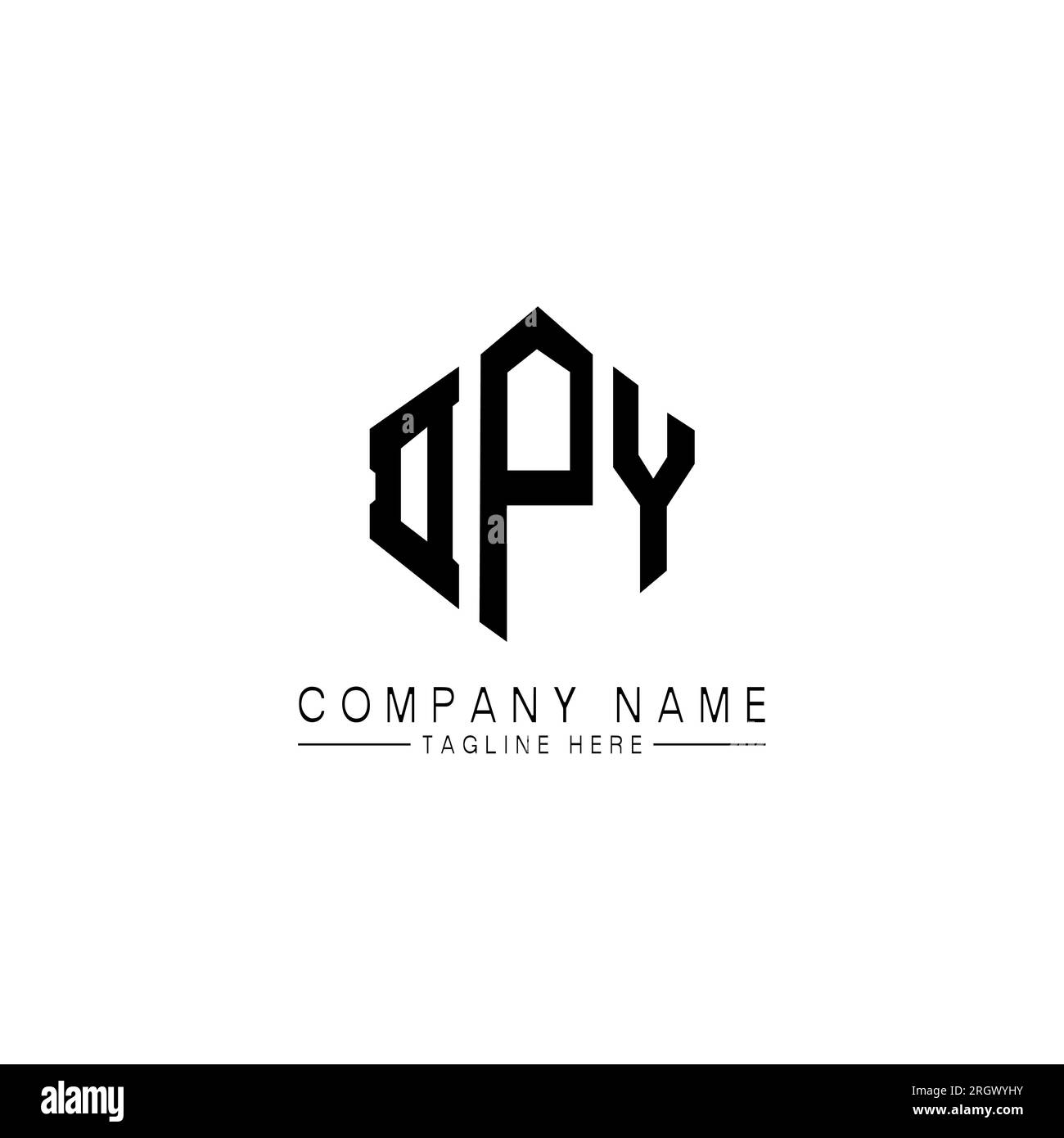 DPY letter logo design with polygon shape. DPY polygon and cube shape ...
