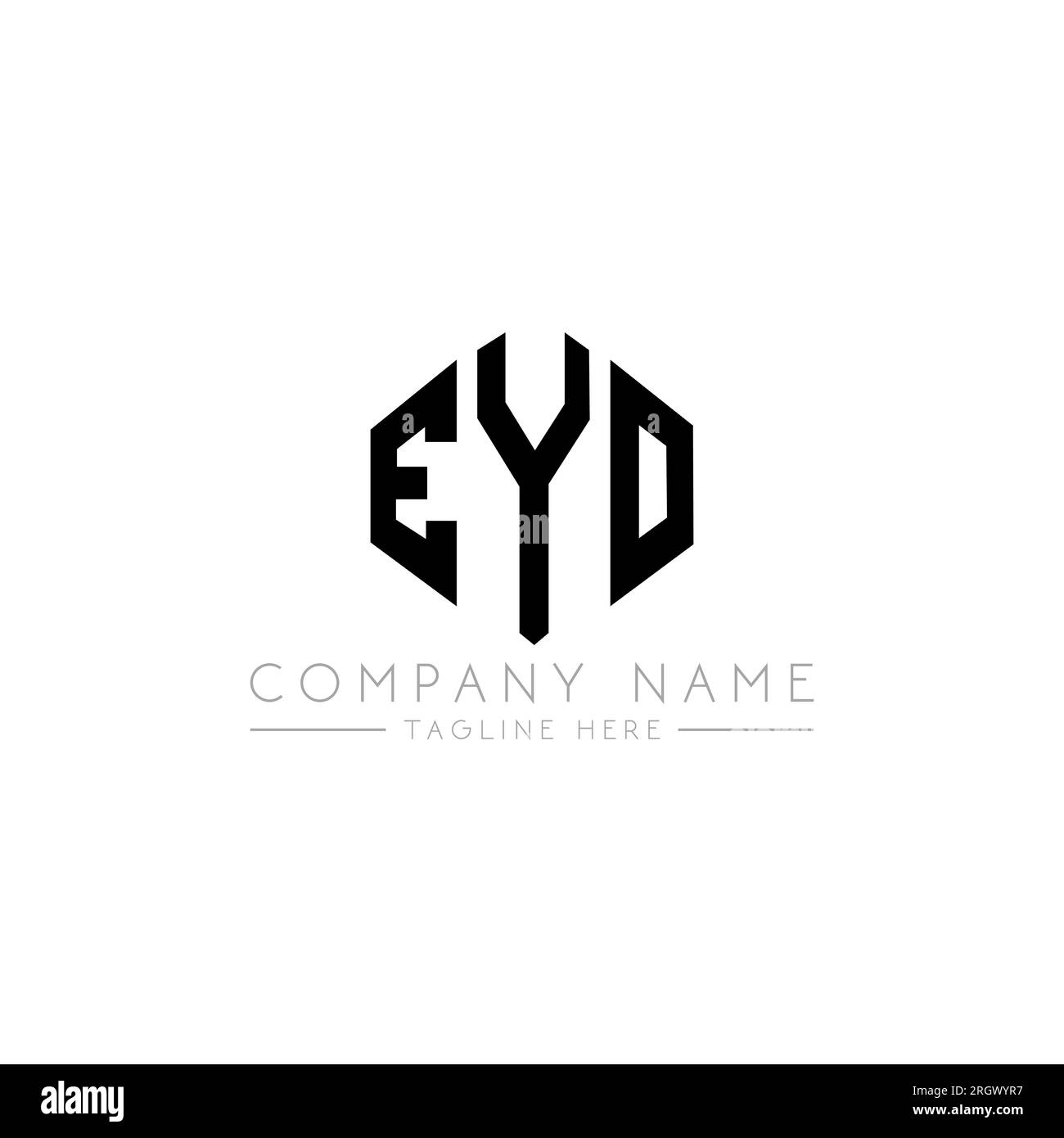 EYO letter logo design with polygon shape. EYO polygon and cube shape ...
