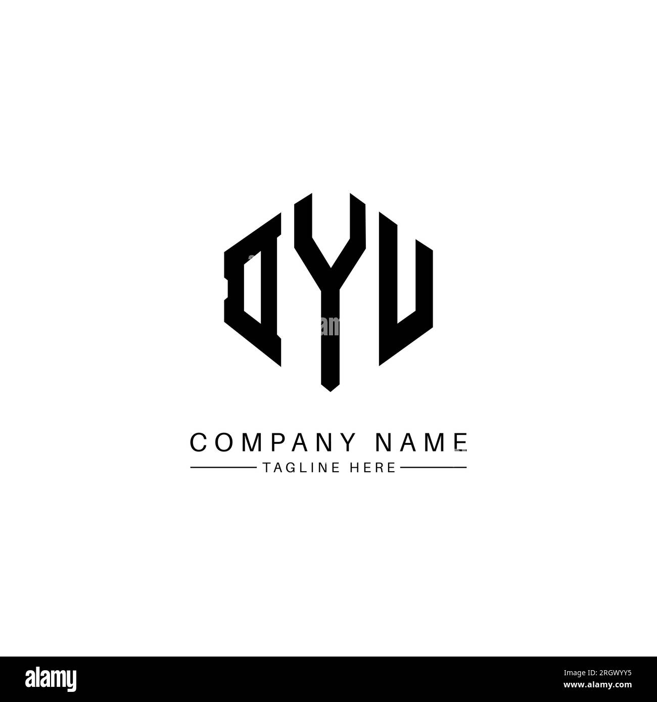 DYU letter logo design with polygon shape. DYU polygon and cube shape ...