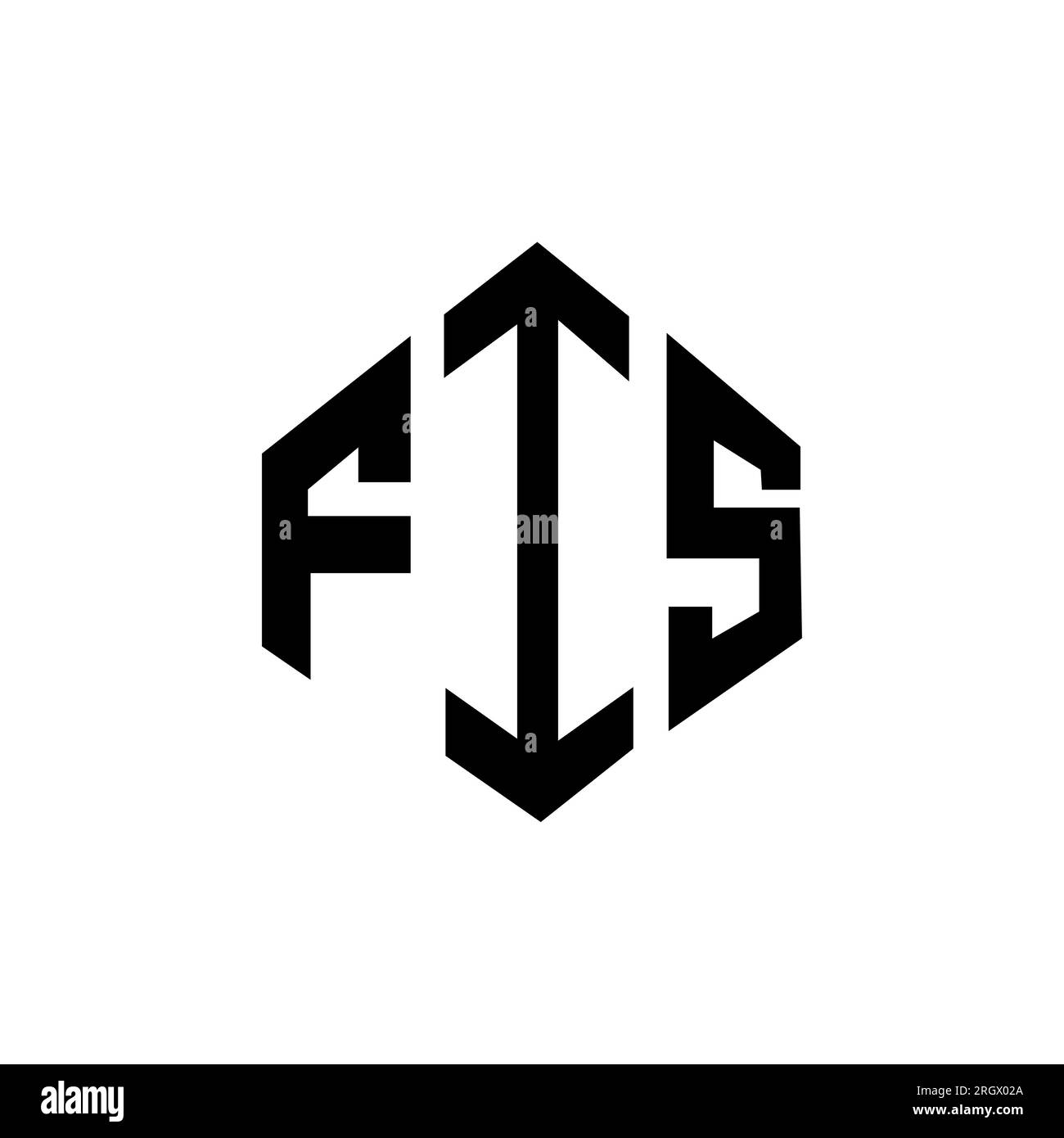 FIS letter logo design with polygon shape. FIS polygon and cube shape ...