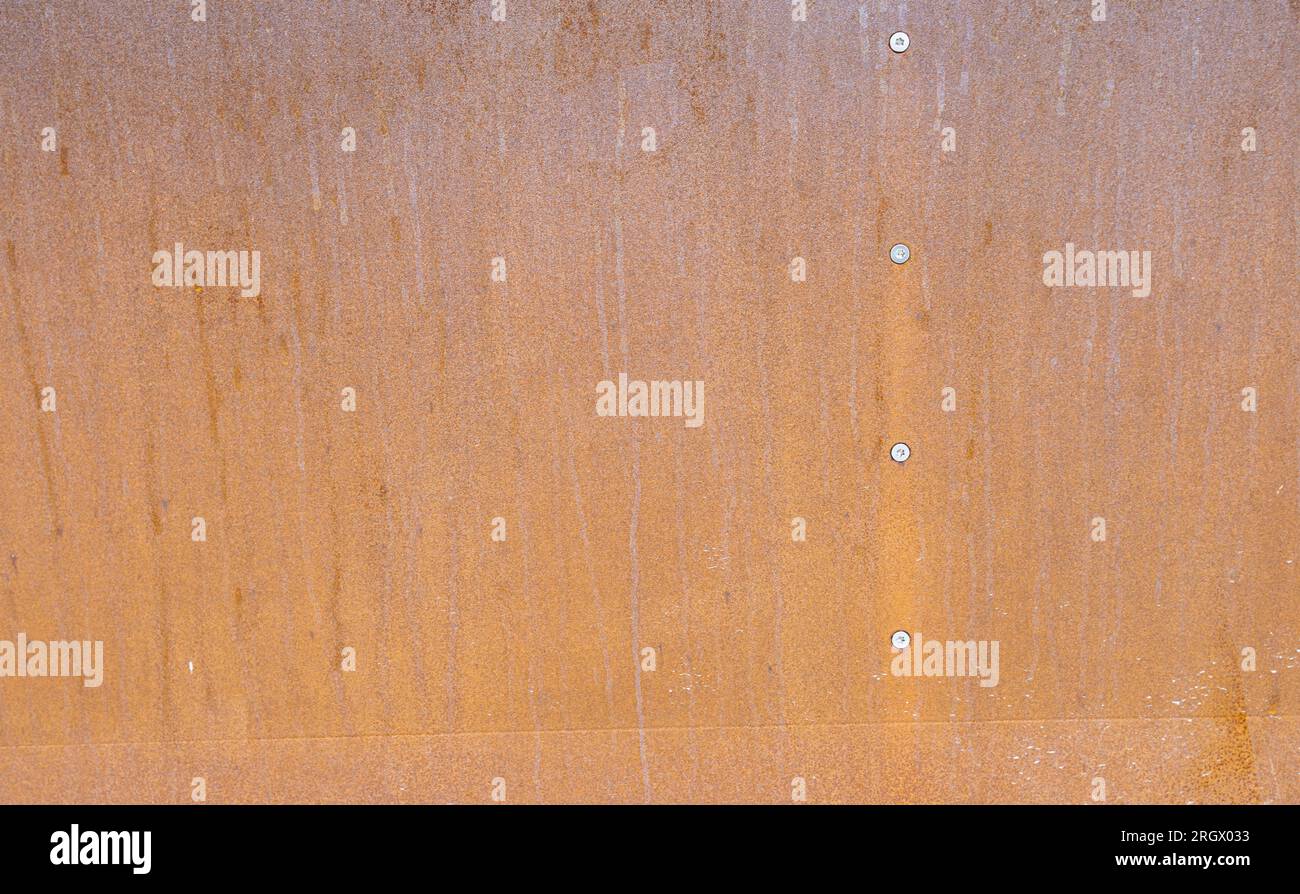 Corten rusty steel sheet background texture. Full frame Stock Photo - Alamy