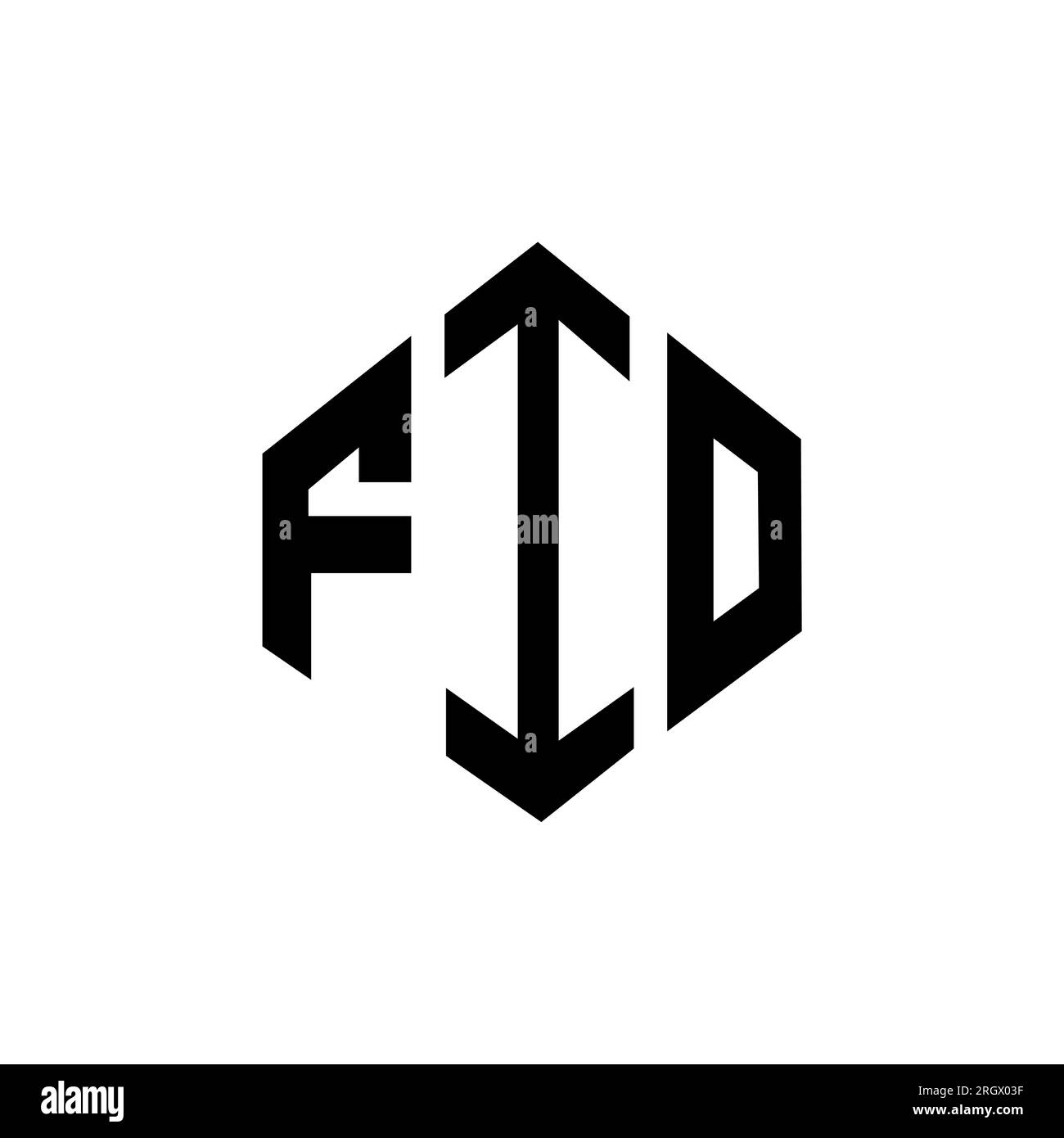 FIO letter logo design with polygon shape. FIO polygon and cube shape ...