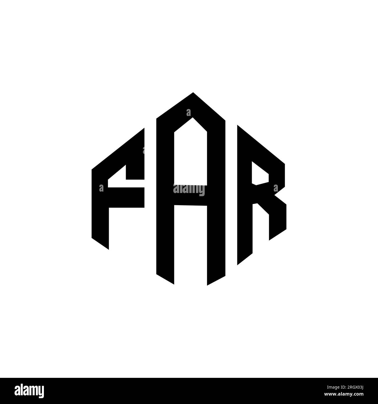 FAR letter logo design with polygon shape. FAR polygon and cube shape ...
