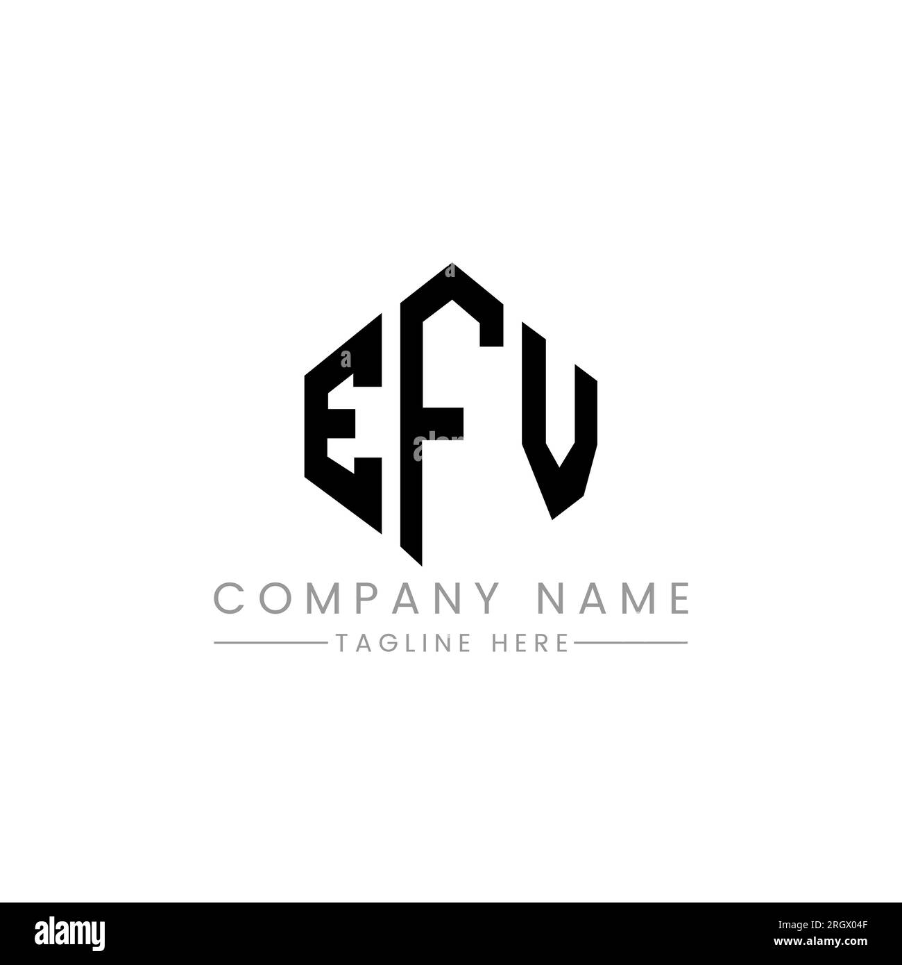 EFV letter logo design with polygon shape. EFV polygon and cube shape ...