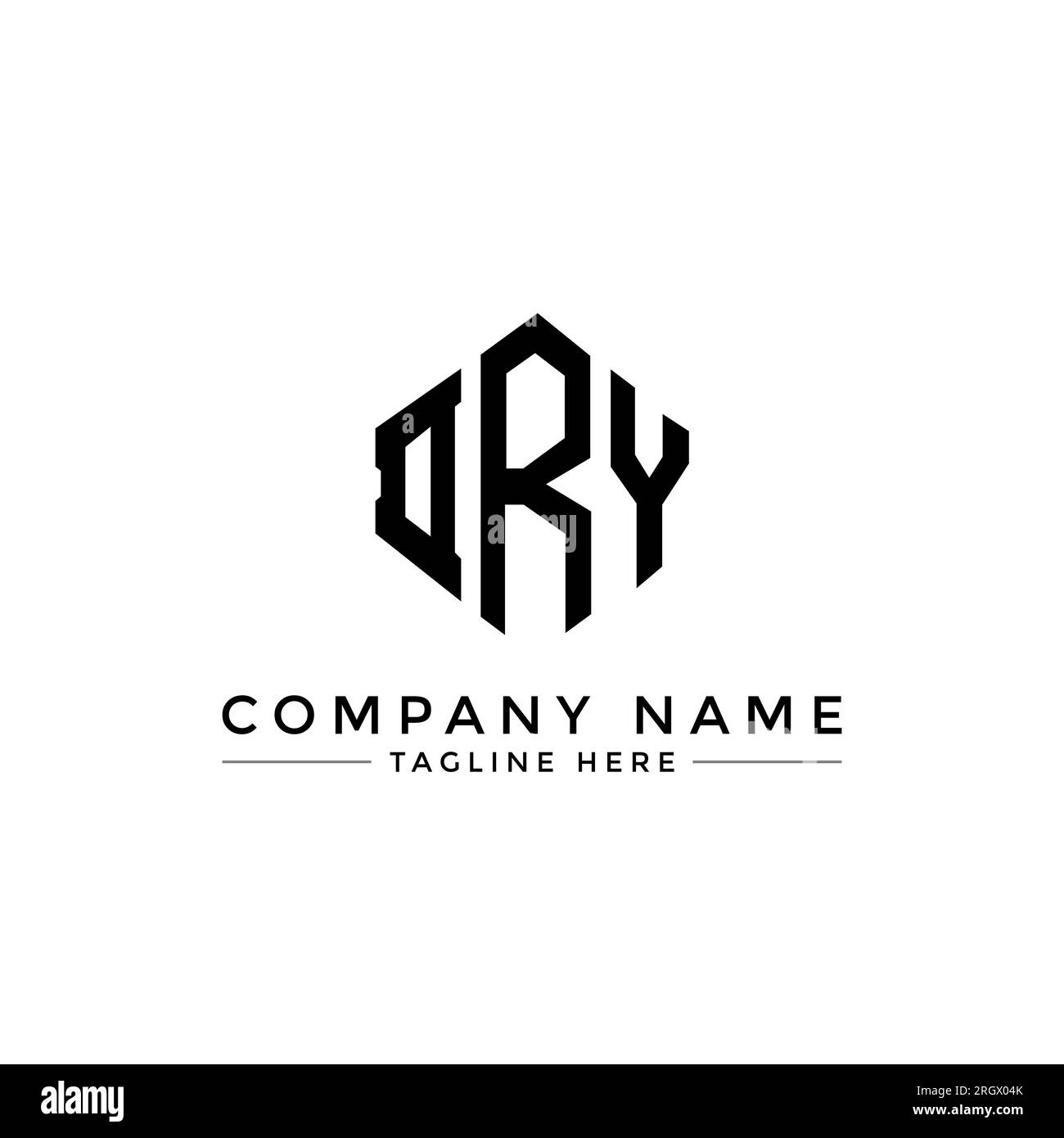 DRY letter logo design with polygon shape. DRY polygon and cube shape ...