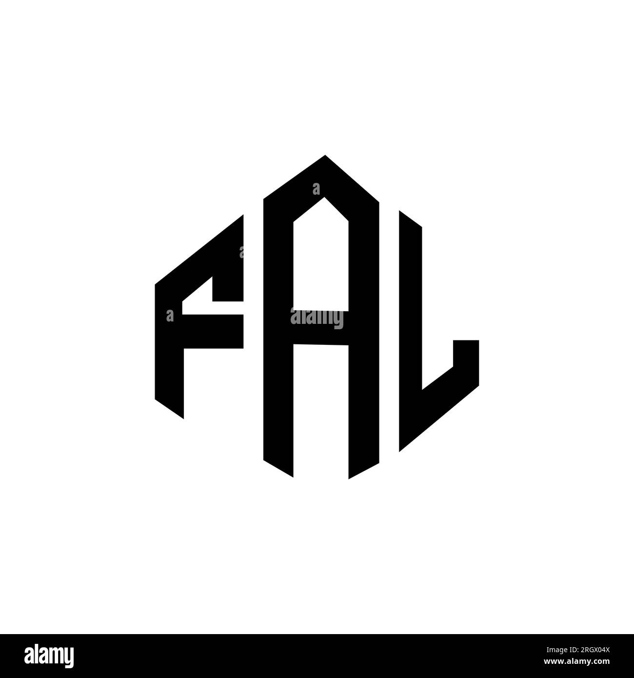 FAL letter logo design with polygon shape. FAL polygon and cube shape ...