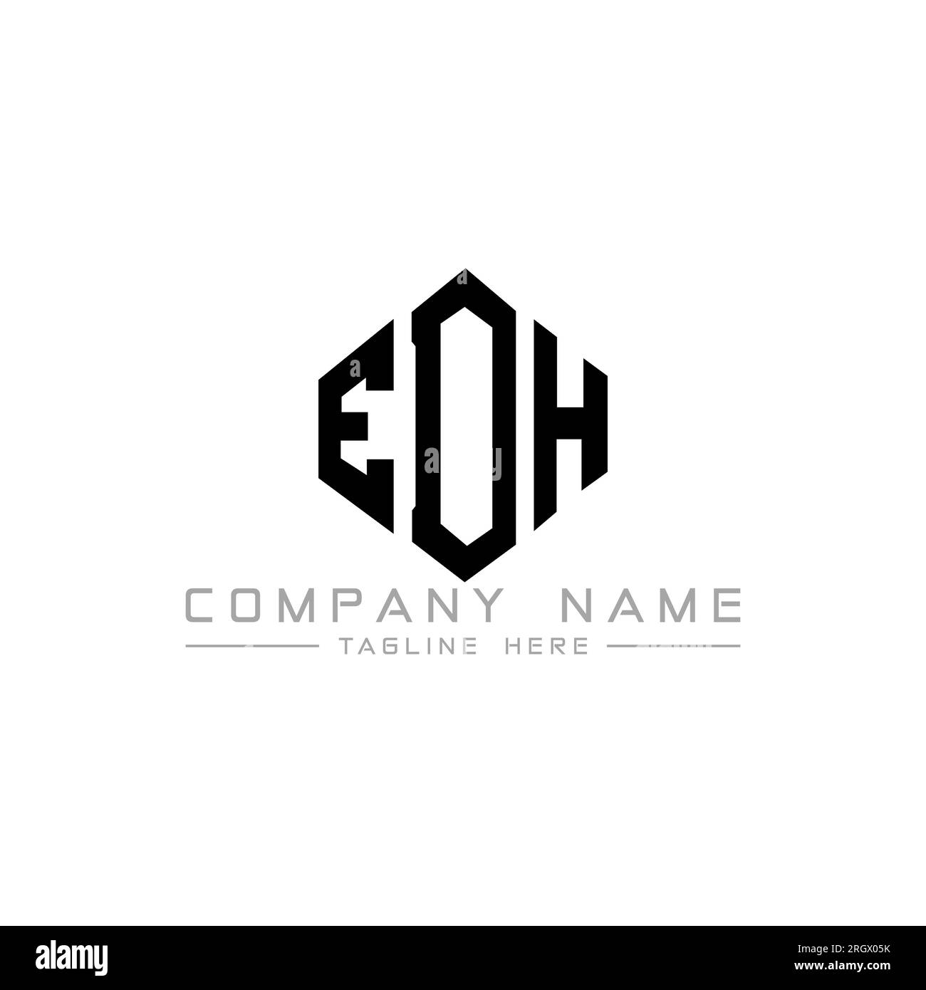 EDH letter logo design with polygon shape. EDH polygon and cube shape ...