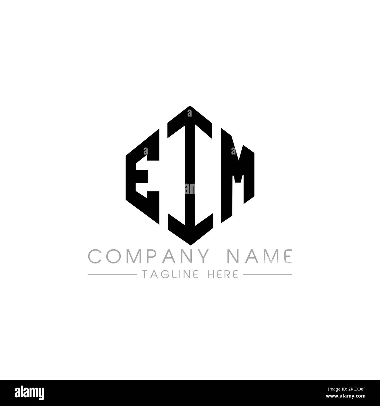 EIM letter logo design with polygon shape. EIM polygon and cube shape ...