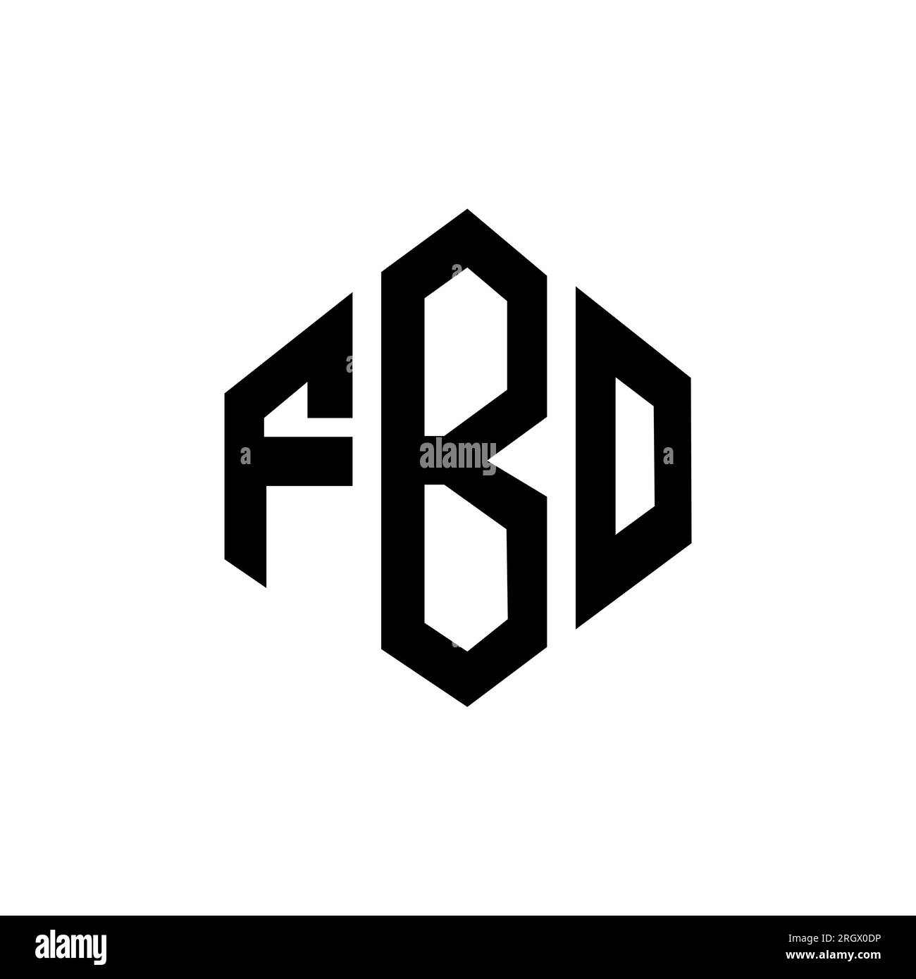 FBO letter logo design with polygon shape. FBO polygon and cube shape ...