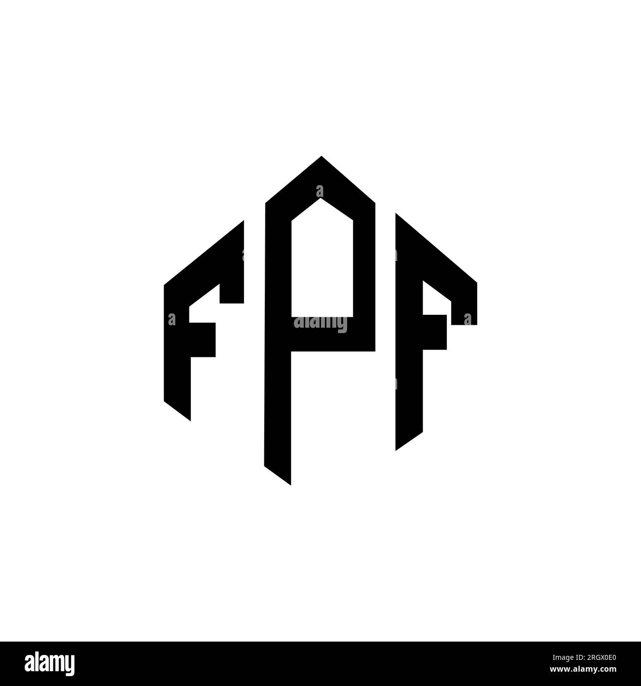 FPF letter logo design with polygon shape. FPF polygon and cube shape ...