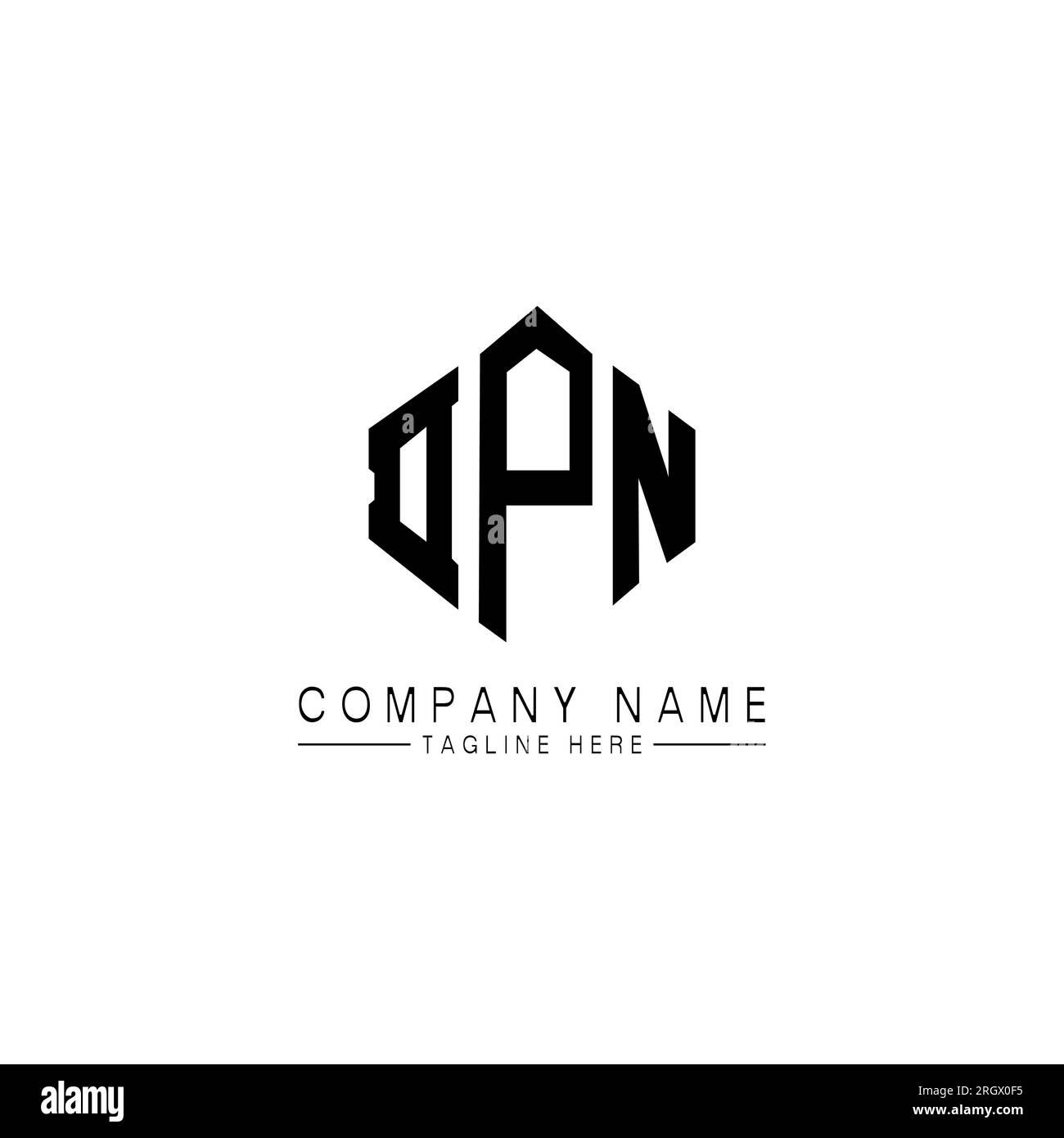 DPN letter logo design with polygon shape. DPN polygon and cube shape ...
