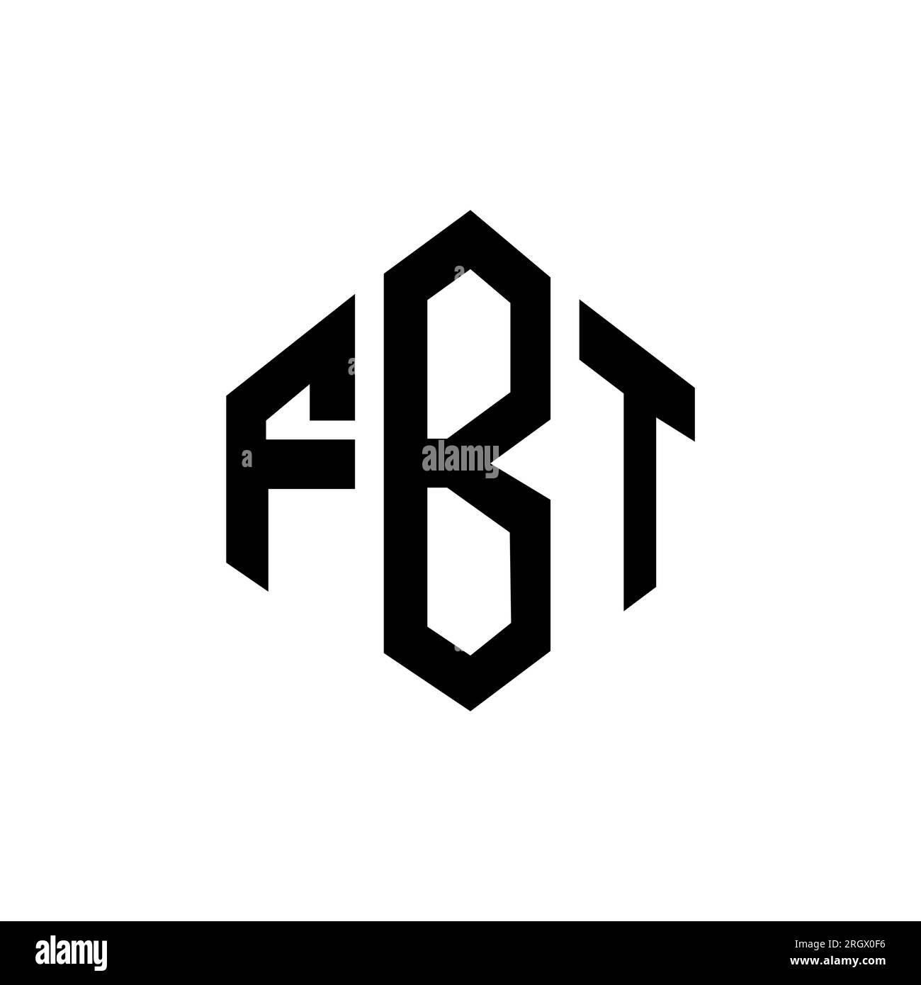 FBT letter logo design with polygon shape. FBT polygon and cube shape ...