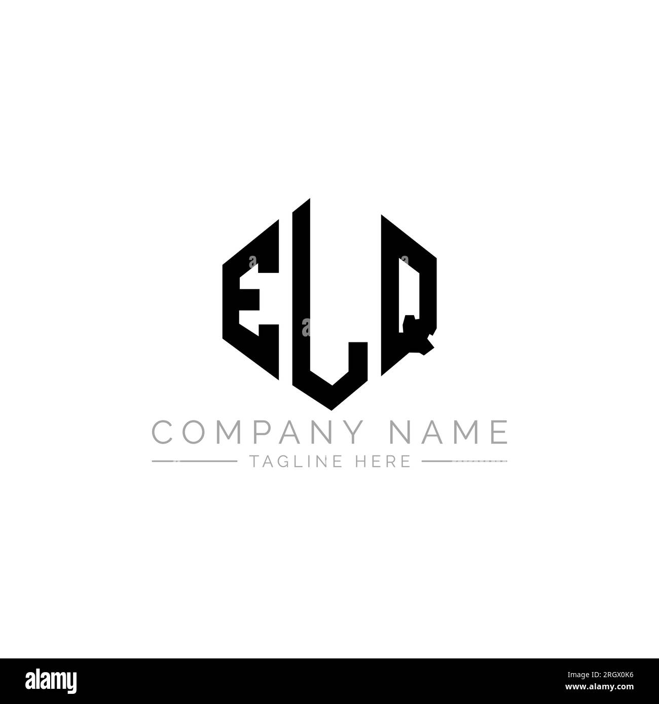ELQ letter logo design with polygon shape. ELQ polygon and cube shape ...