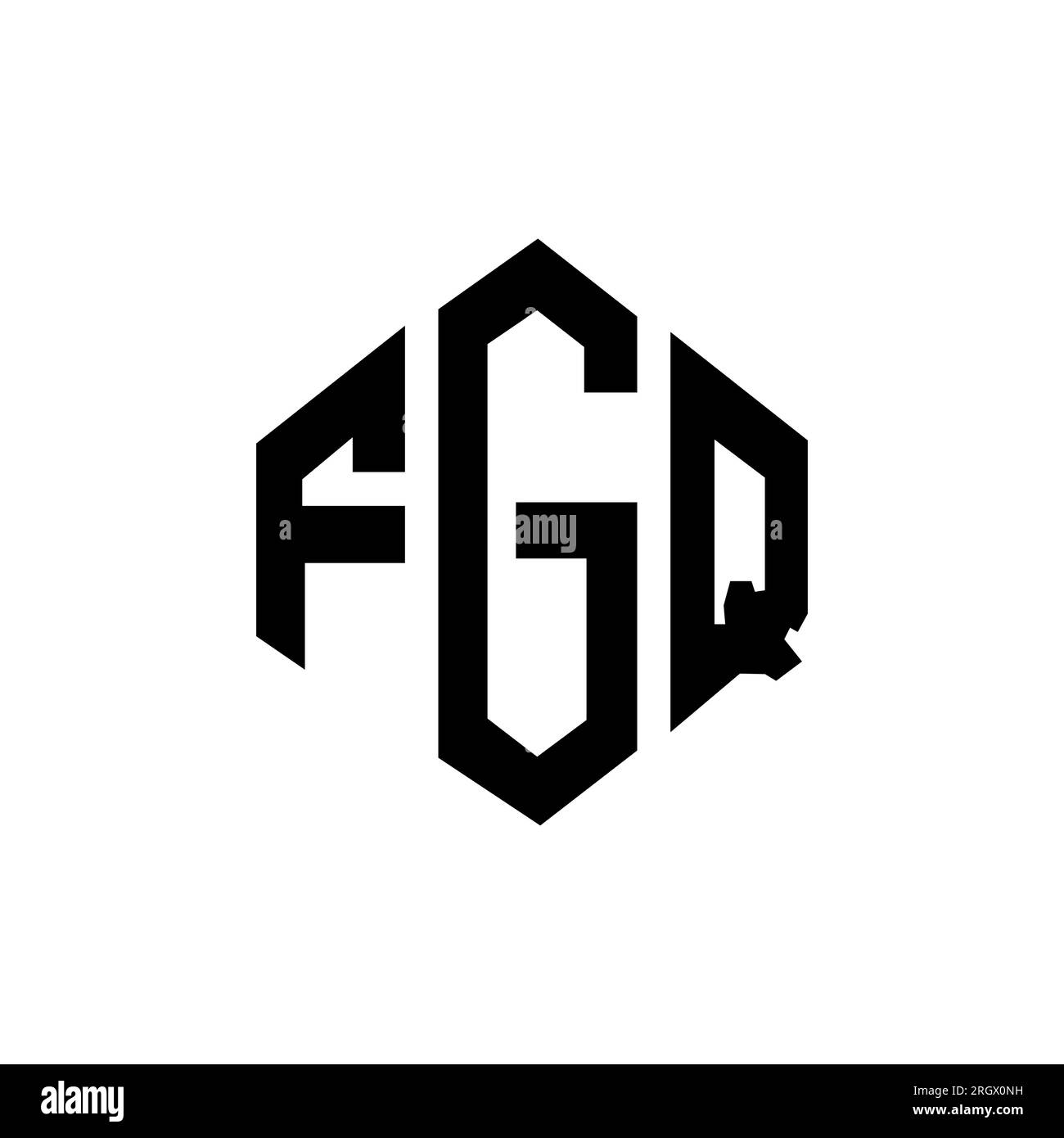 FGQ letter logo design with polygon shape. FGQ polygon and cube shape ...