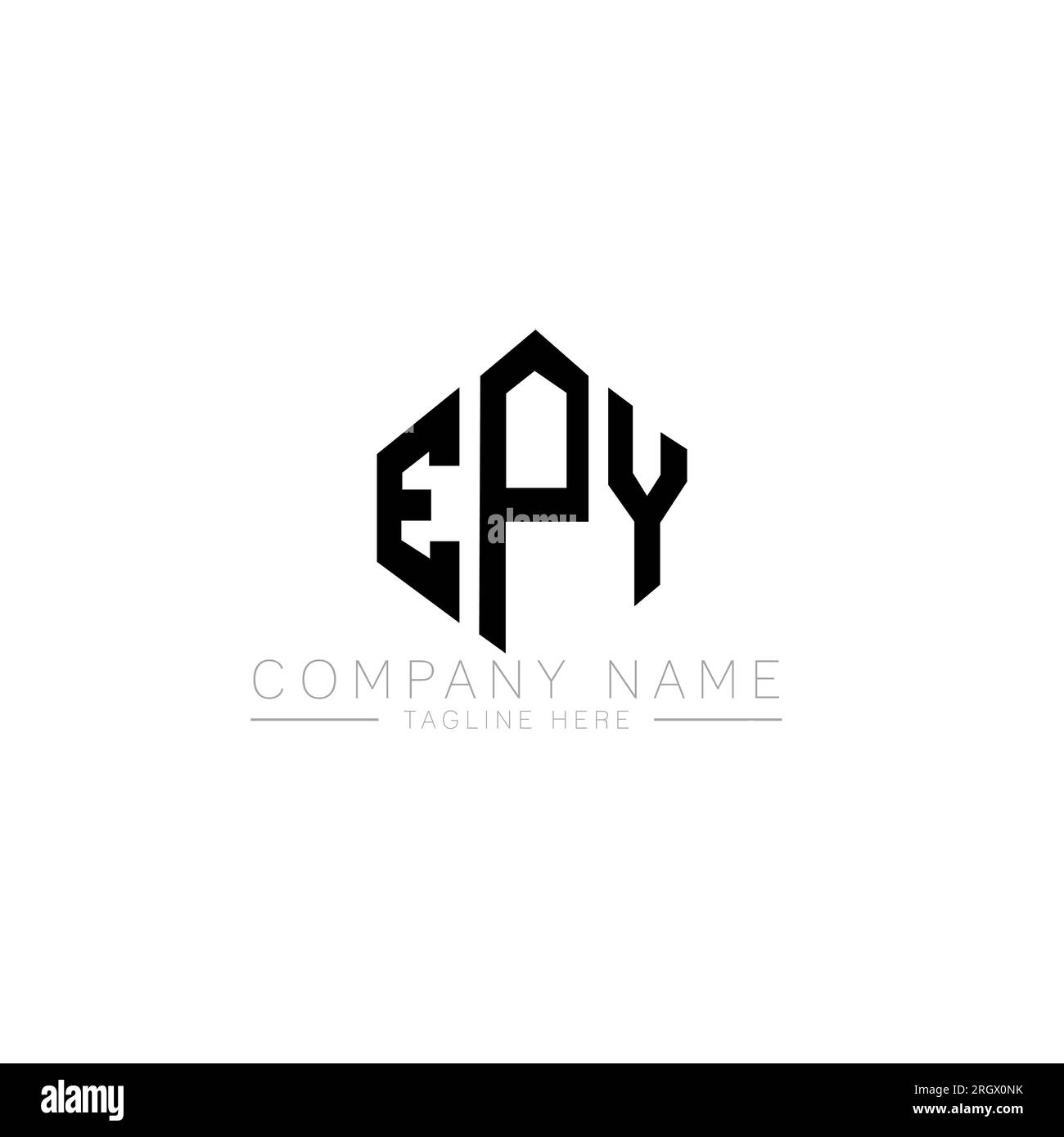 EPY letter logo design with polygon shape. EPY polygon and cube shape ...