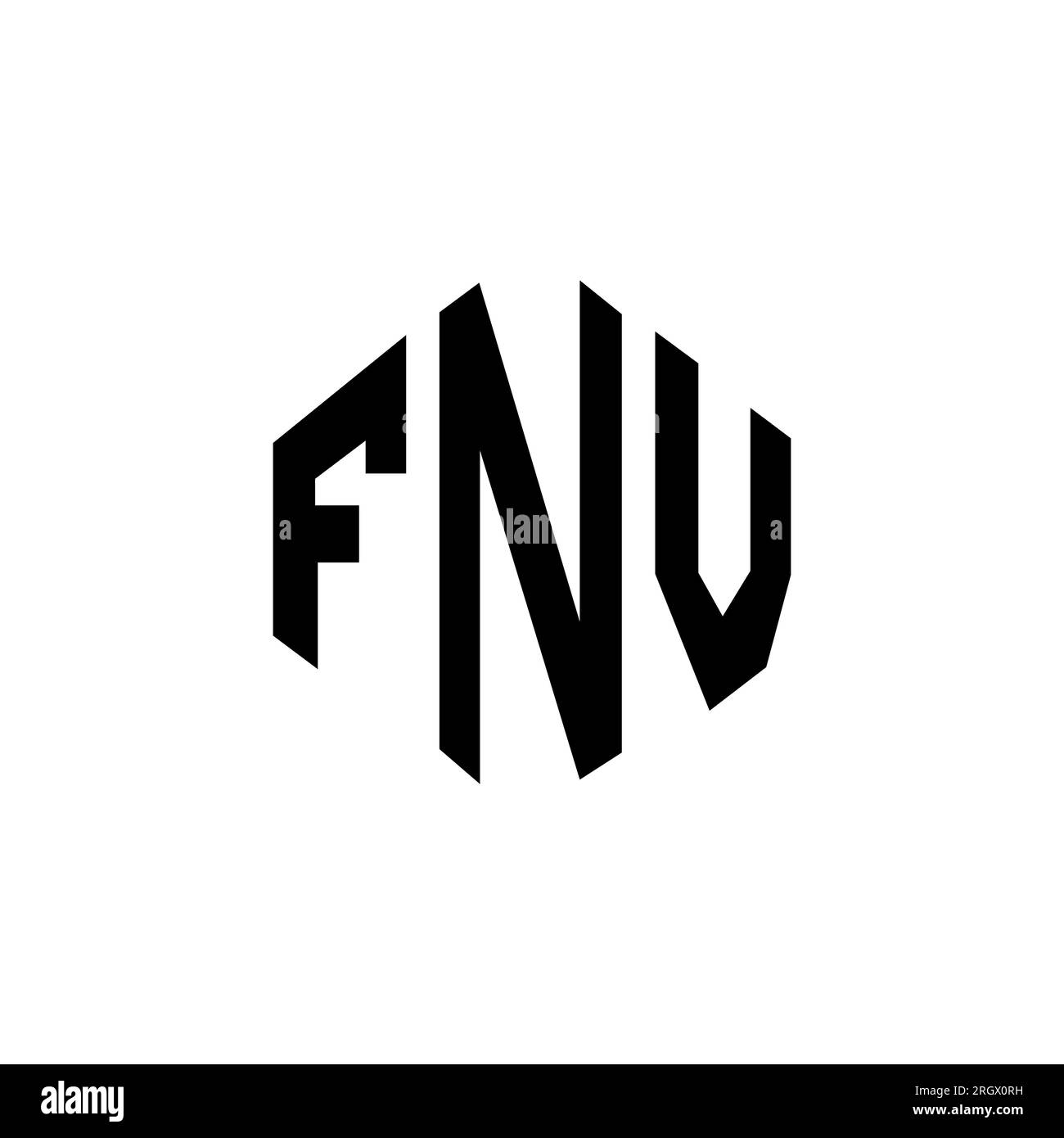 FNV letter logo design with polygon shape. FNV polygon and cube shape ...