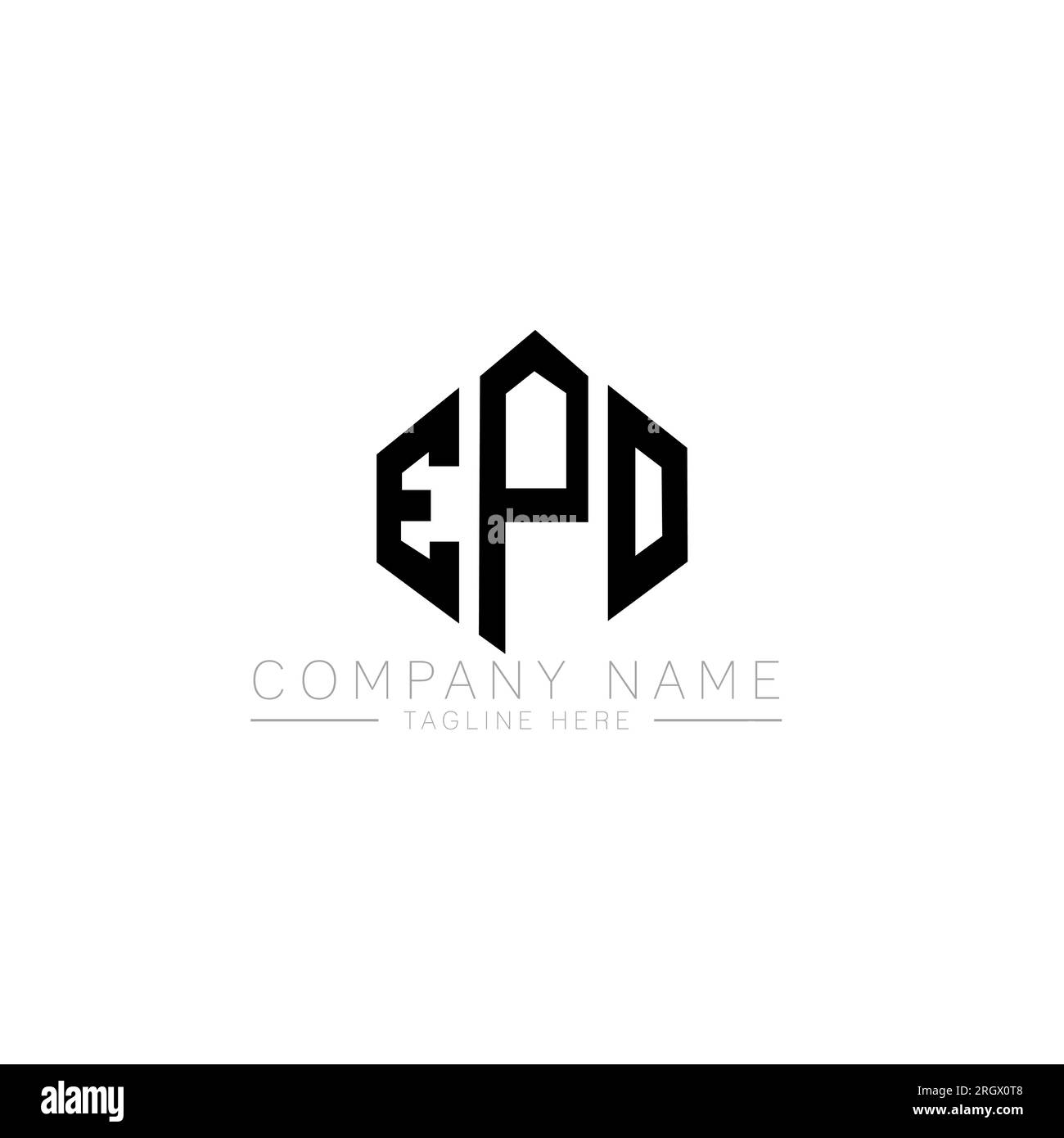 EPO letter logo design with polygon shape. EPO polygon and cube shape ...