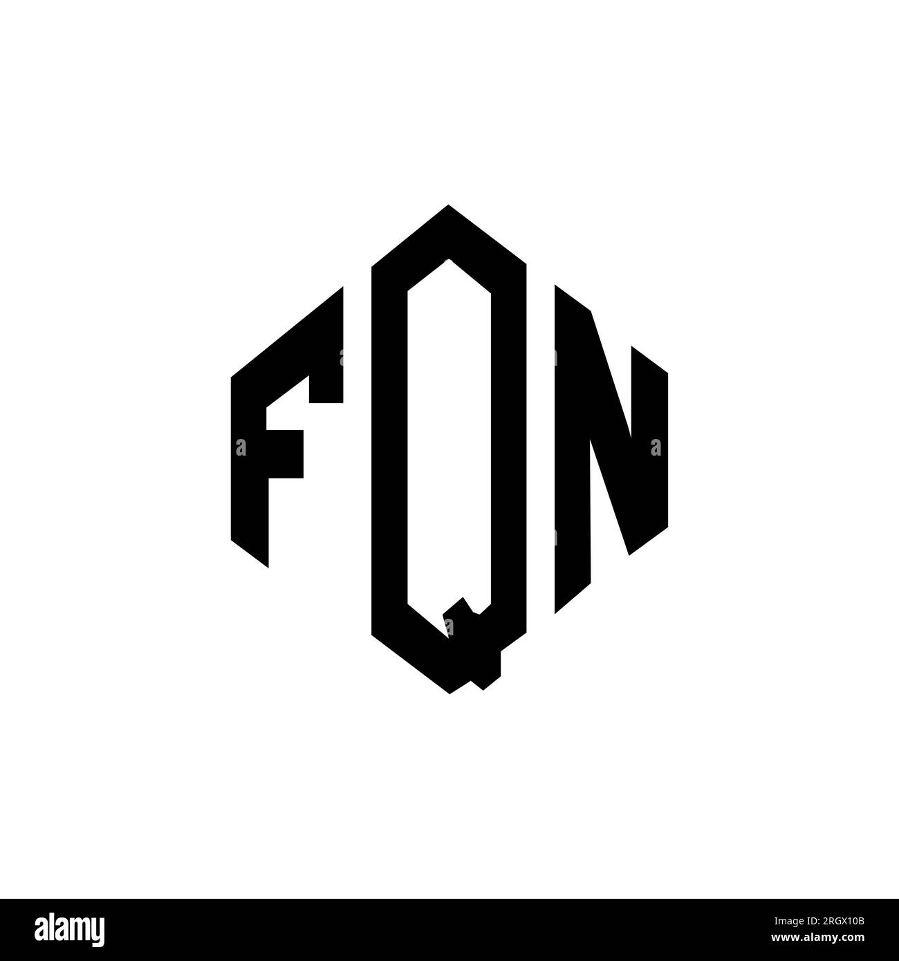 FQN letter logo design with polygon shape. FQN polygon and cube shape ...