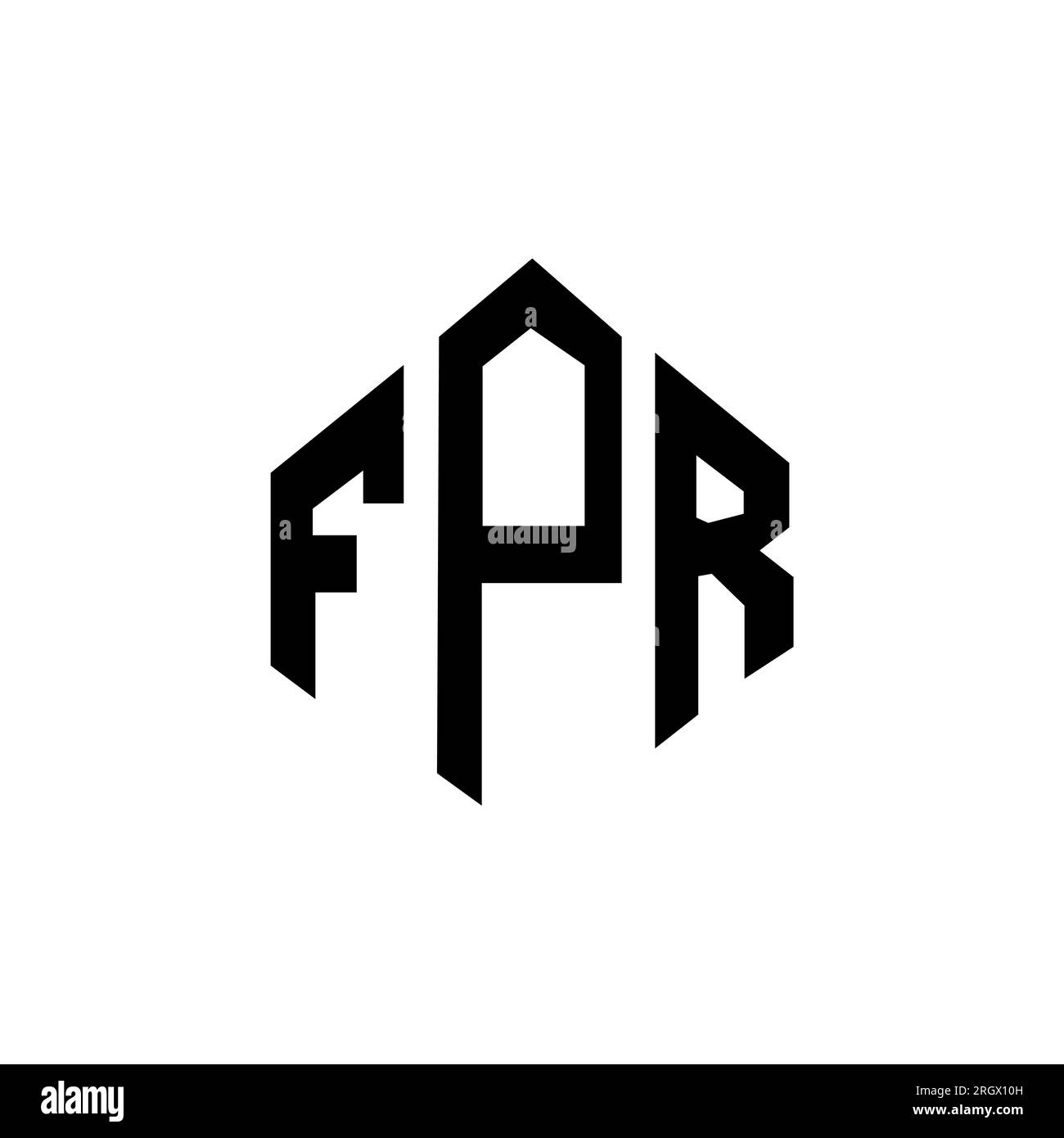 FPR letter logo design with polygon shape. FPR polygon and cube shape ...