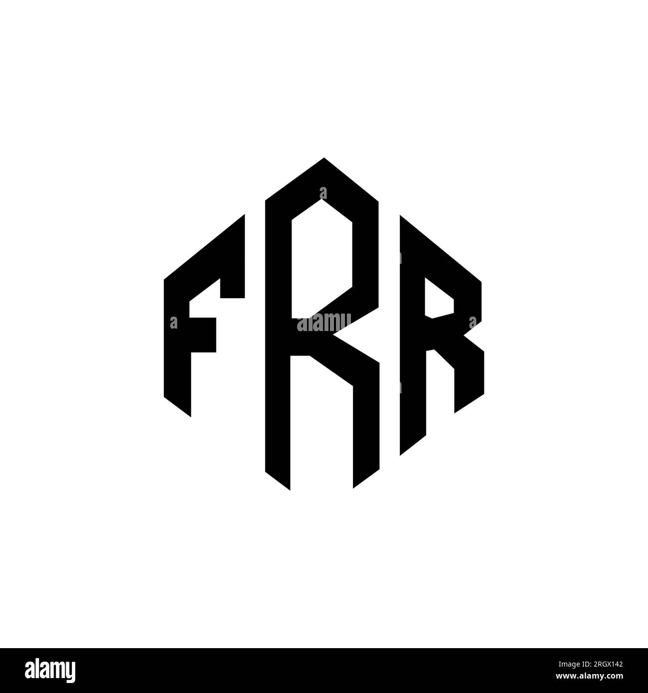 FRR letter logo design with polygon shape. FRR polygon and cube shape ...