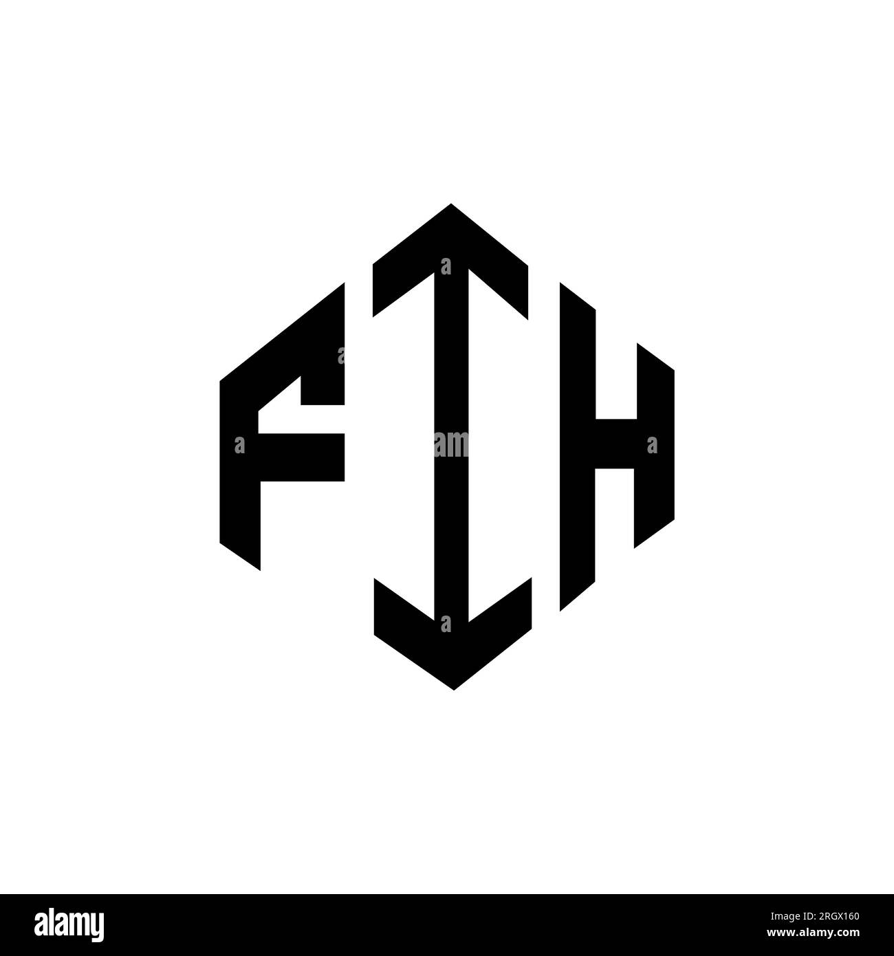 FIH letter logo design with polygon shape. FIH polygon and cube shape ...