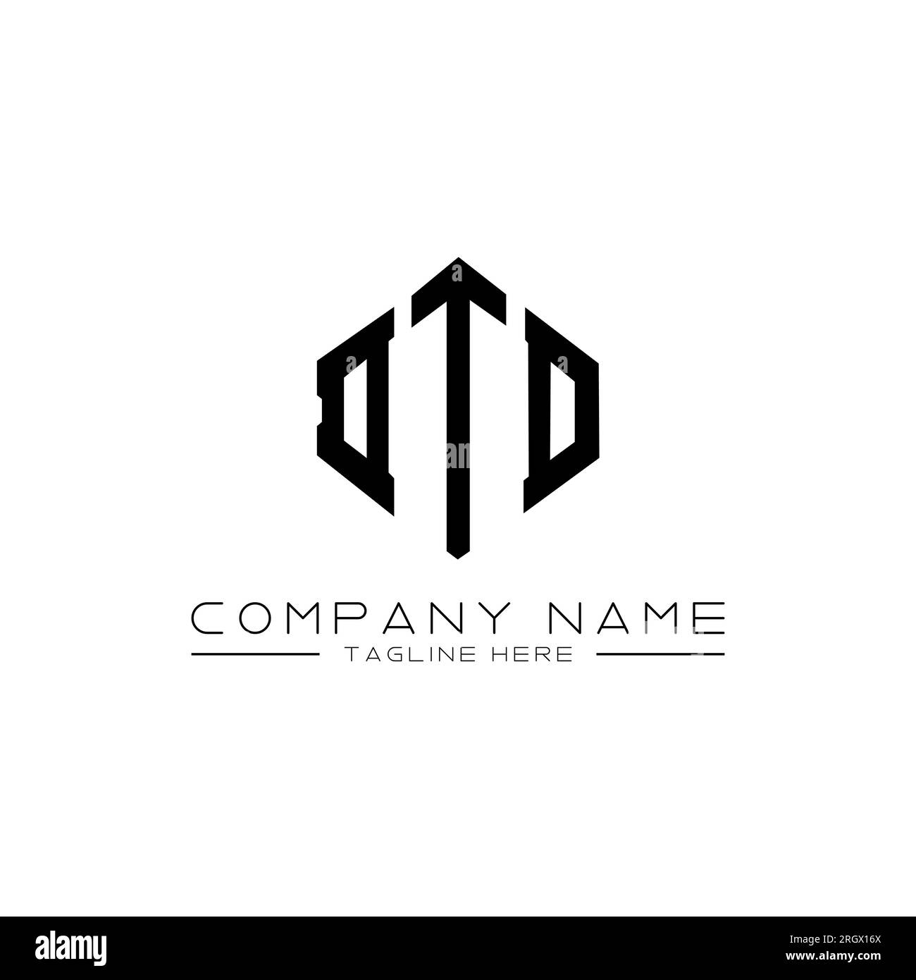 DTD letter logo design with polygon shape. DTD polygon and cube shape ...