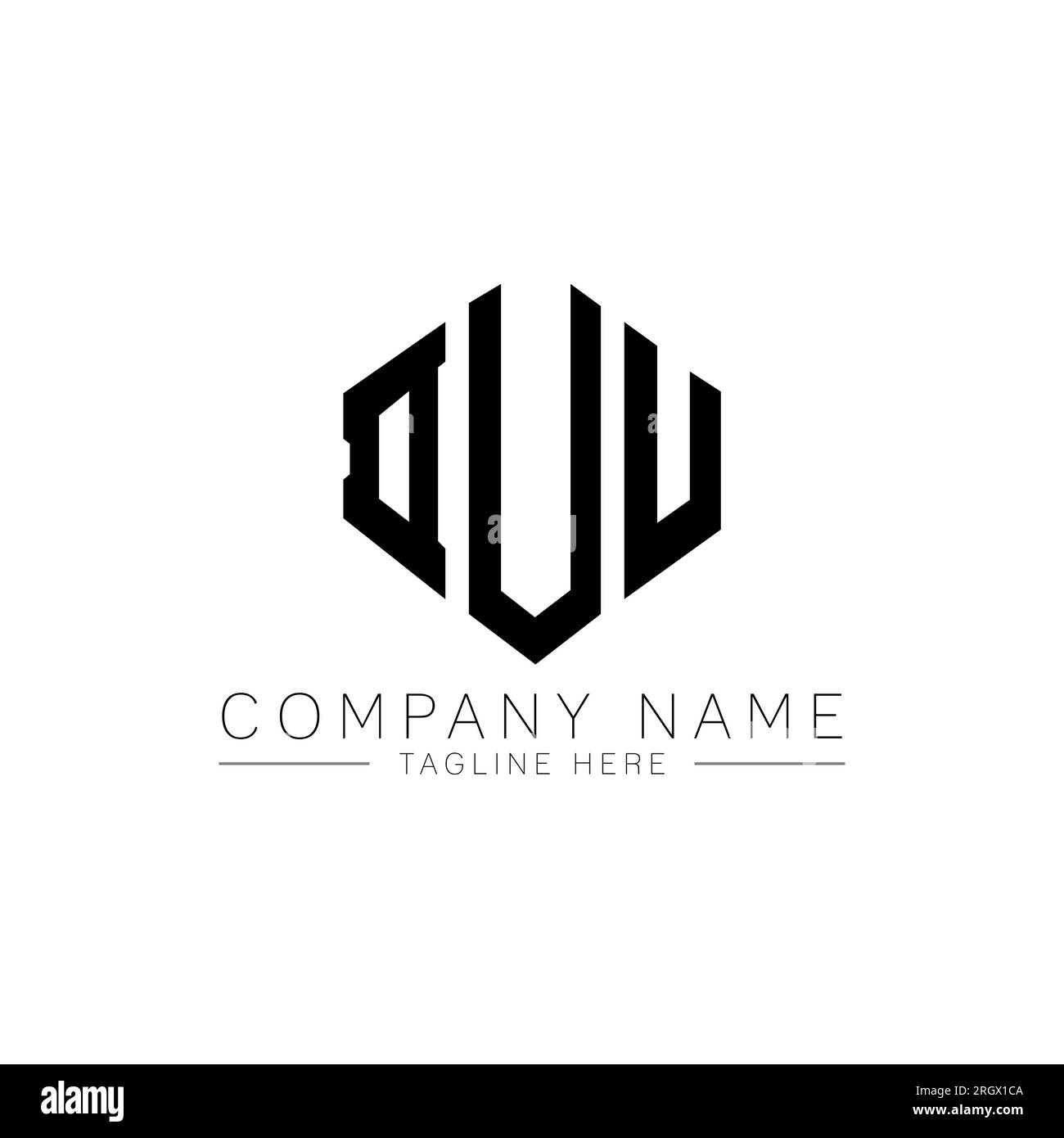 DUU letter logo design with polygon shape. DUU polygon and cube shape ...