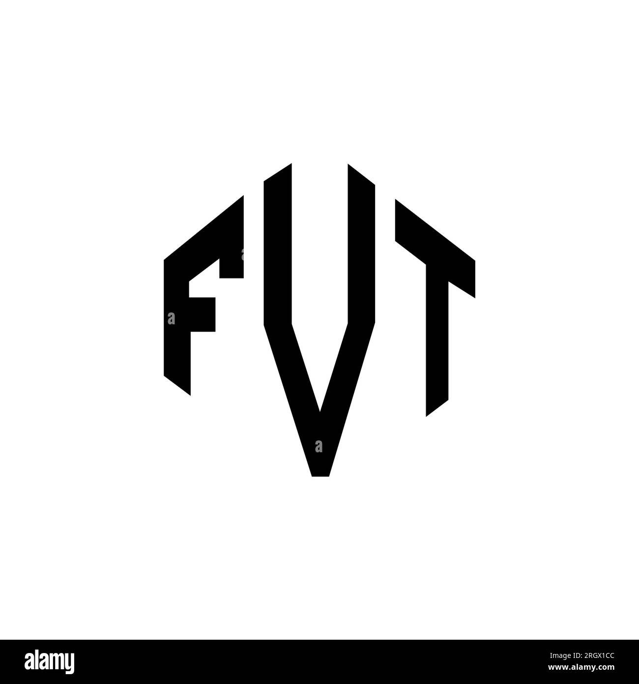 FVT letter logo design with polygon shape. FVT polygon and cube shape ...
