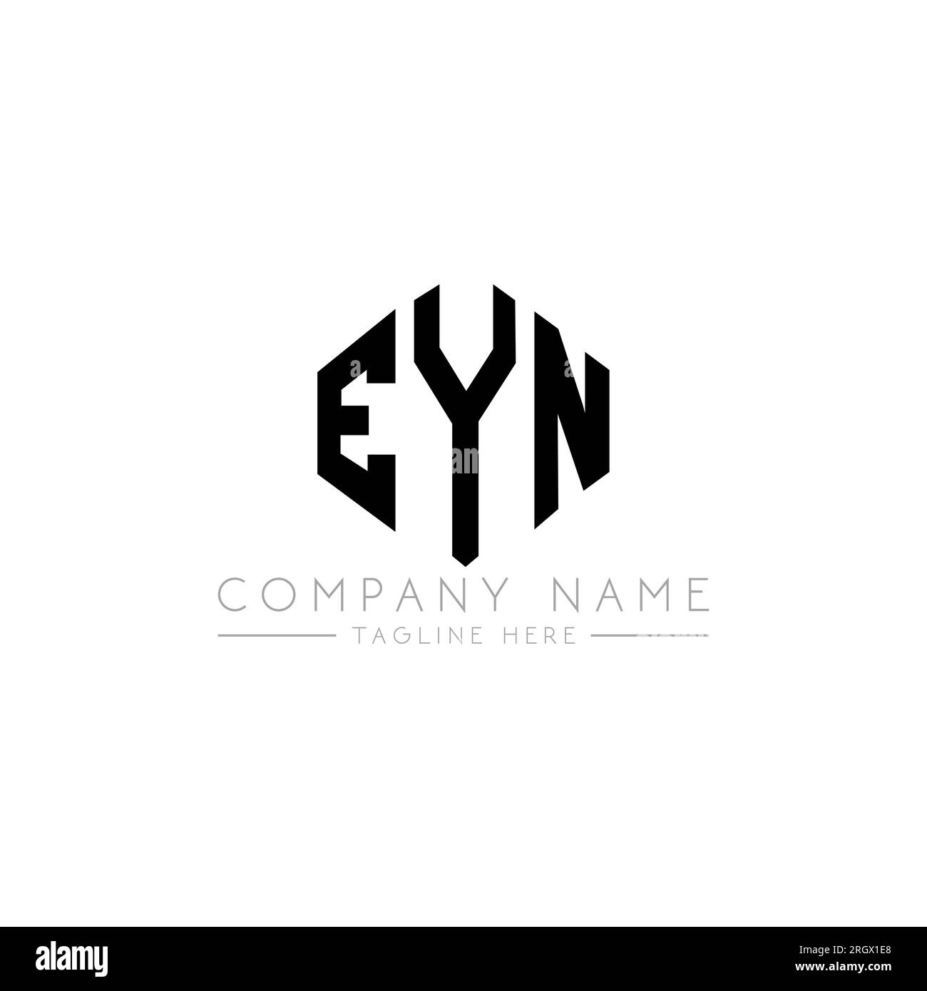 EYN letter logo design with polygon shape. EYN polygon and cube shape ...