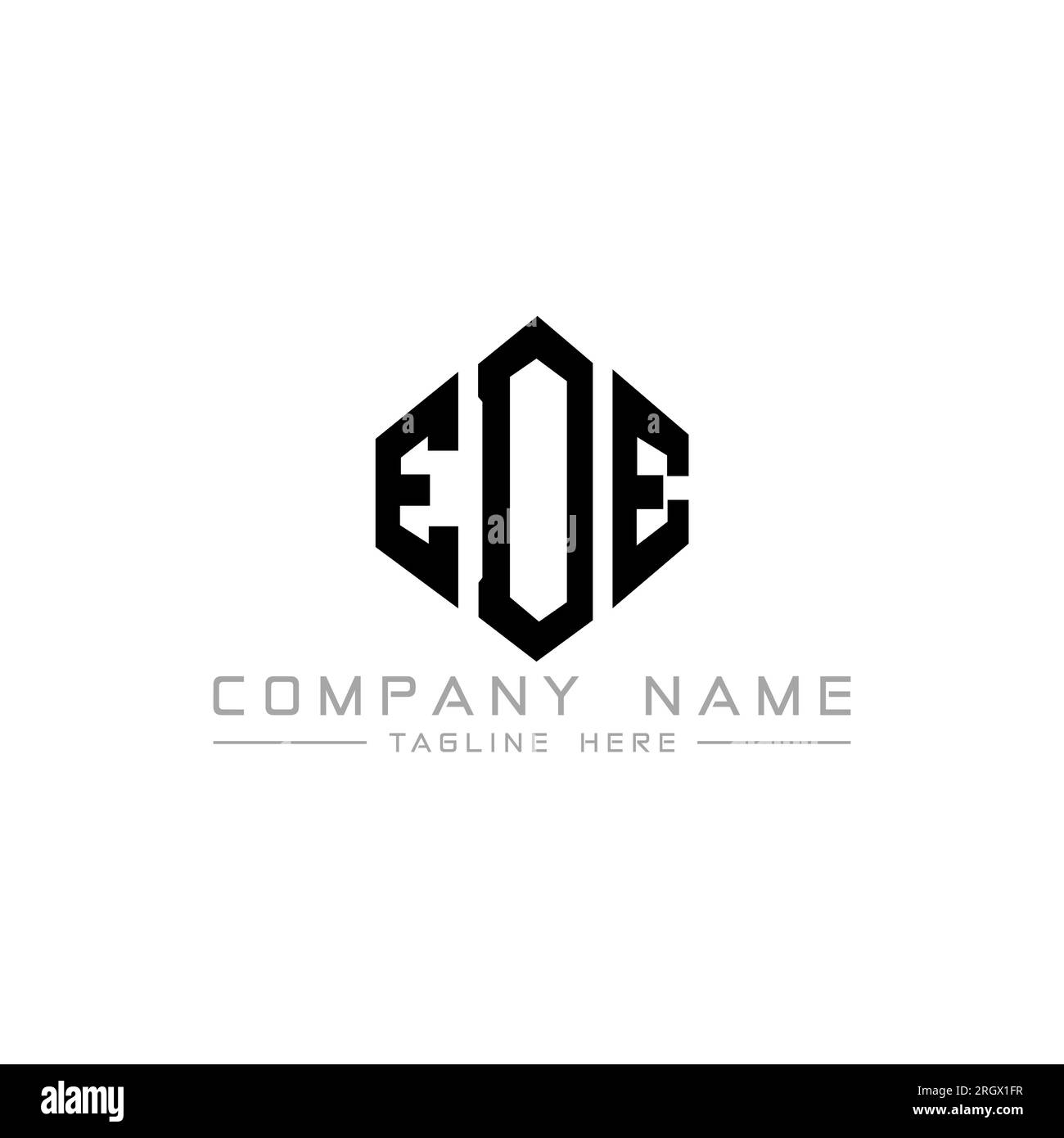 EDE letter logo design with polygon shape. EDE polygon and cube shape ...
