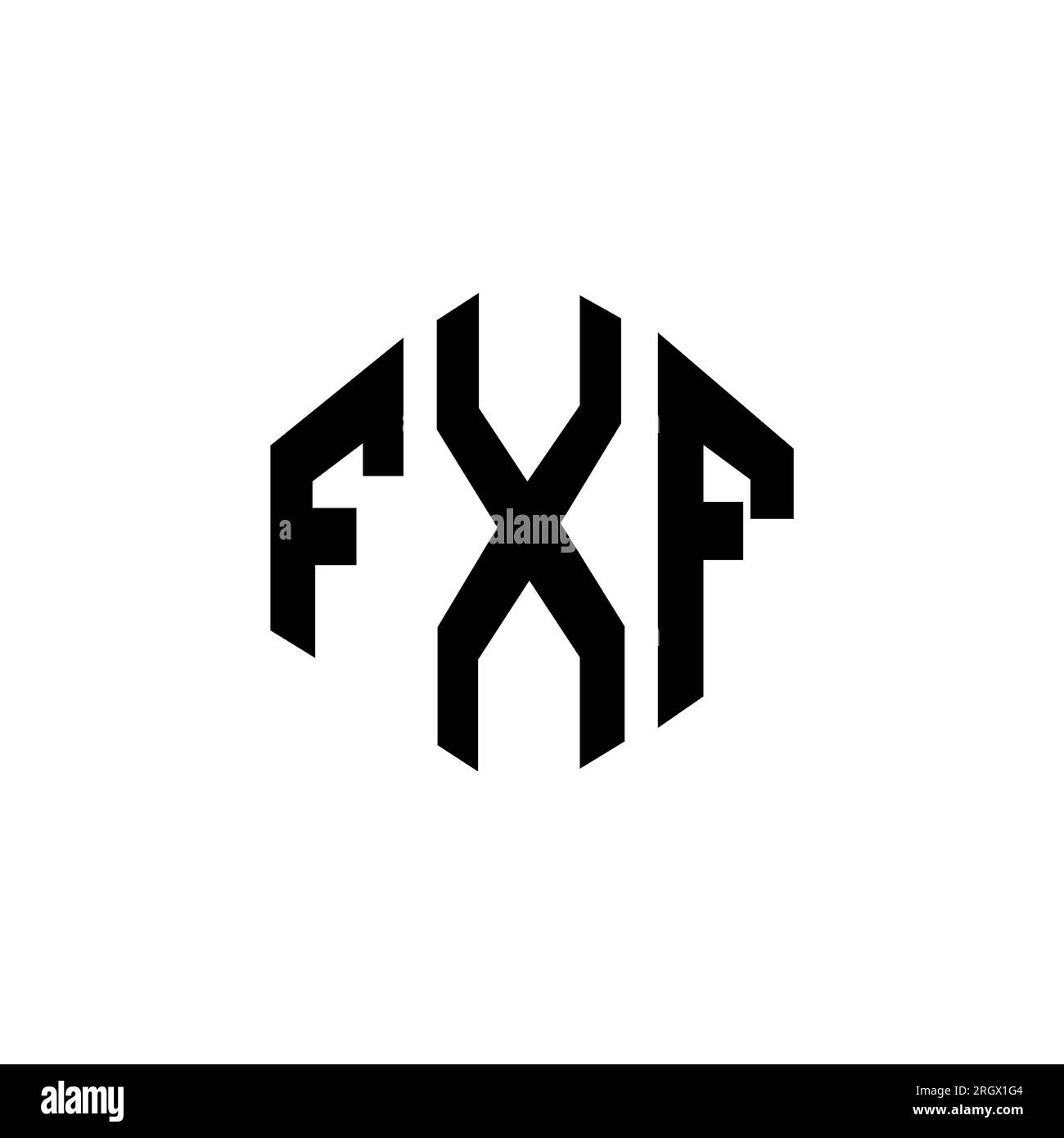 FXF letter logo design with polygon shape. FXF polygon and cube shape ...
