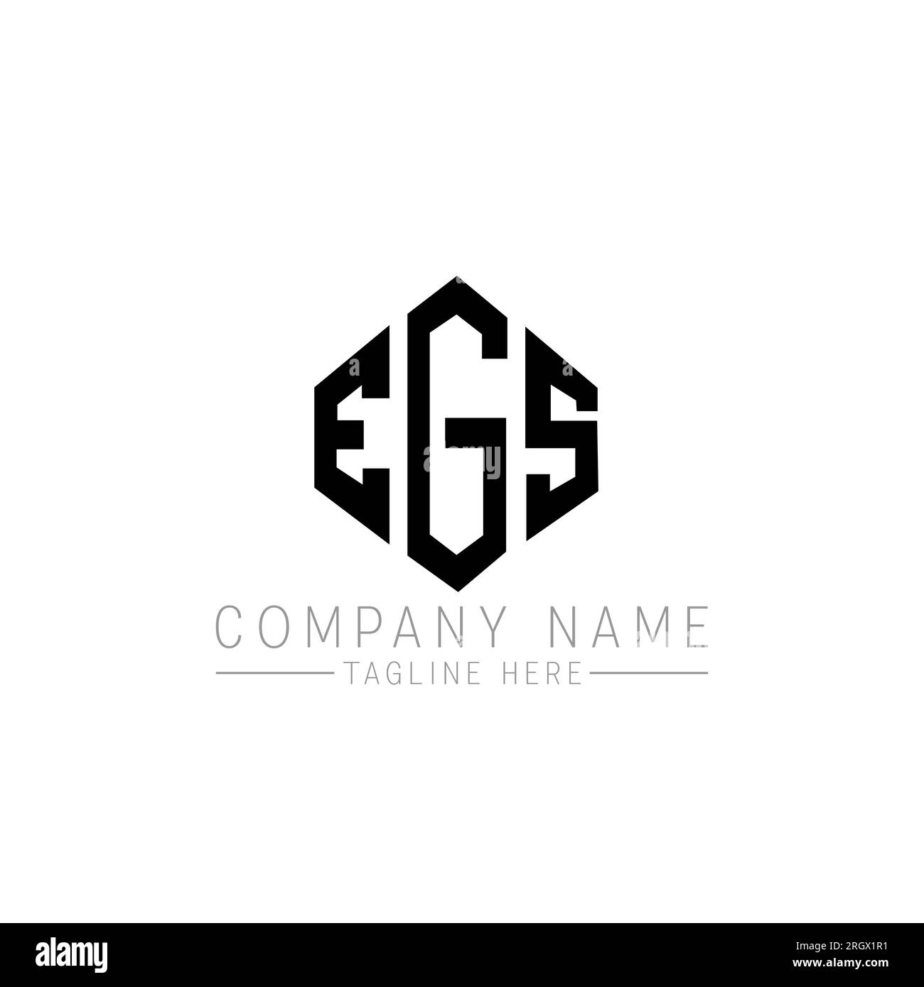 EGS letter logo design with polygon shape. EGS polygon and cube shape ...
