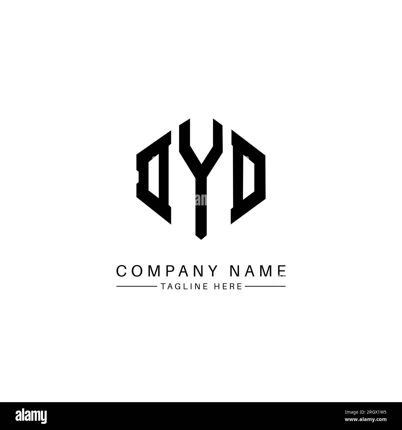 DYD letter logo design with polygon shape. DYD polygon and cube shape ...