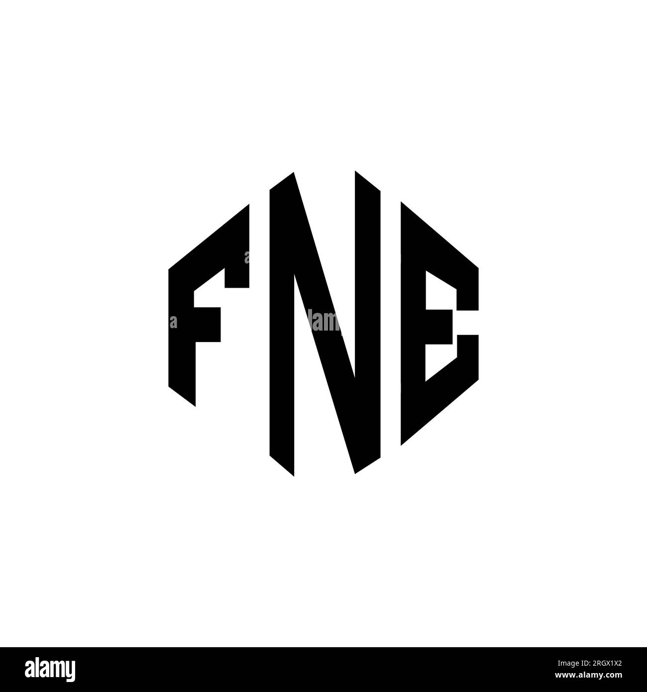 FNE letter logo design with polygon shape. FNE polygon and cube shape ...
