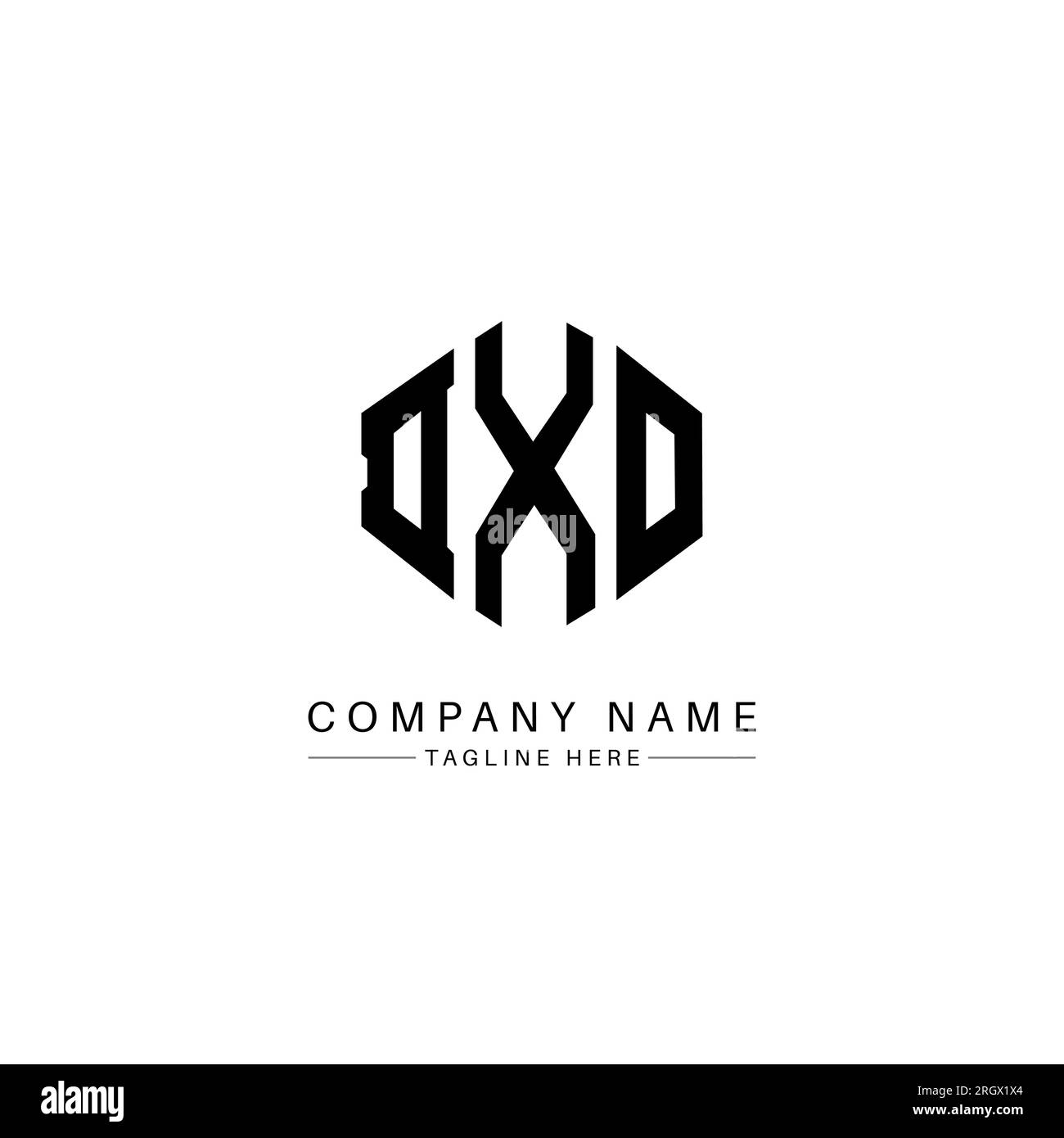 DXO letter logo design with polygon shape. DXO polygon and cube shape ...